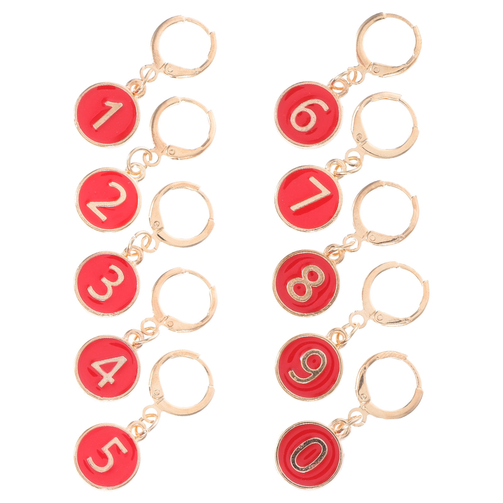 Hemoton 1 Set Of Numbered Stitch Counters For Crocheting Round Metal ...