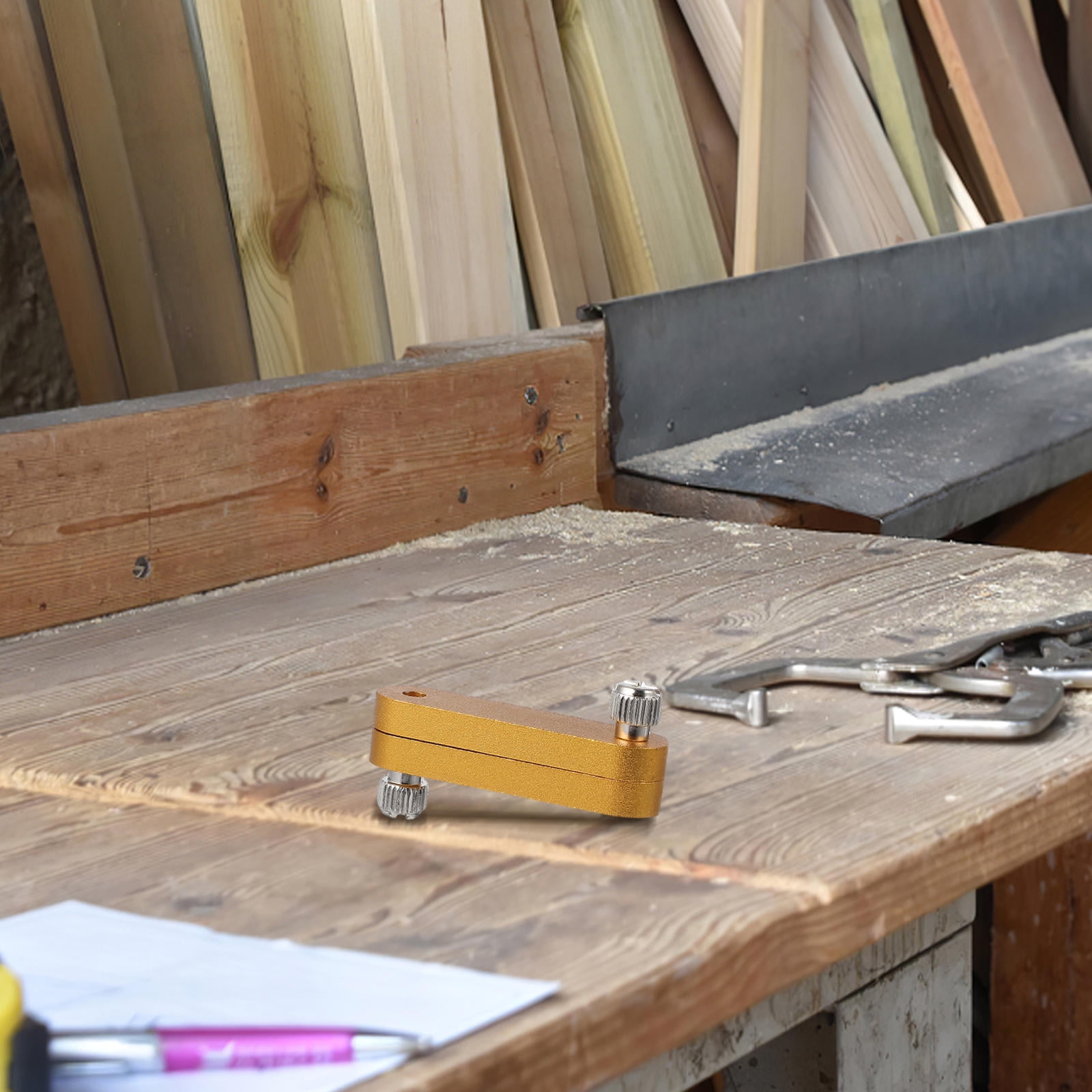 Hemoton 1 Set Ruler Positioning Tool Ruler Scriber Aluminum Alloy Line ...