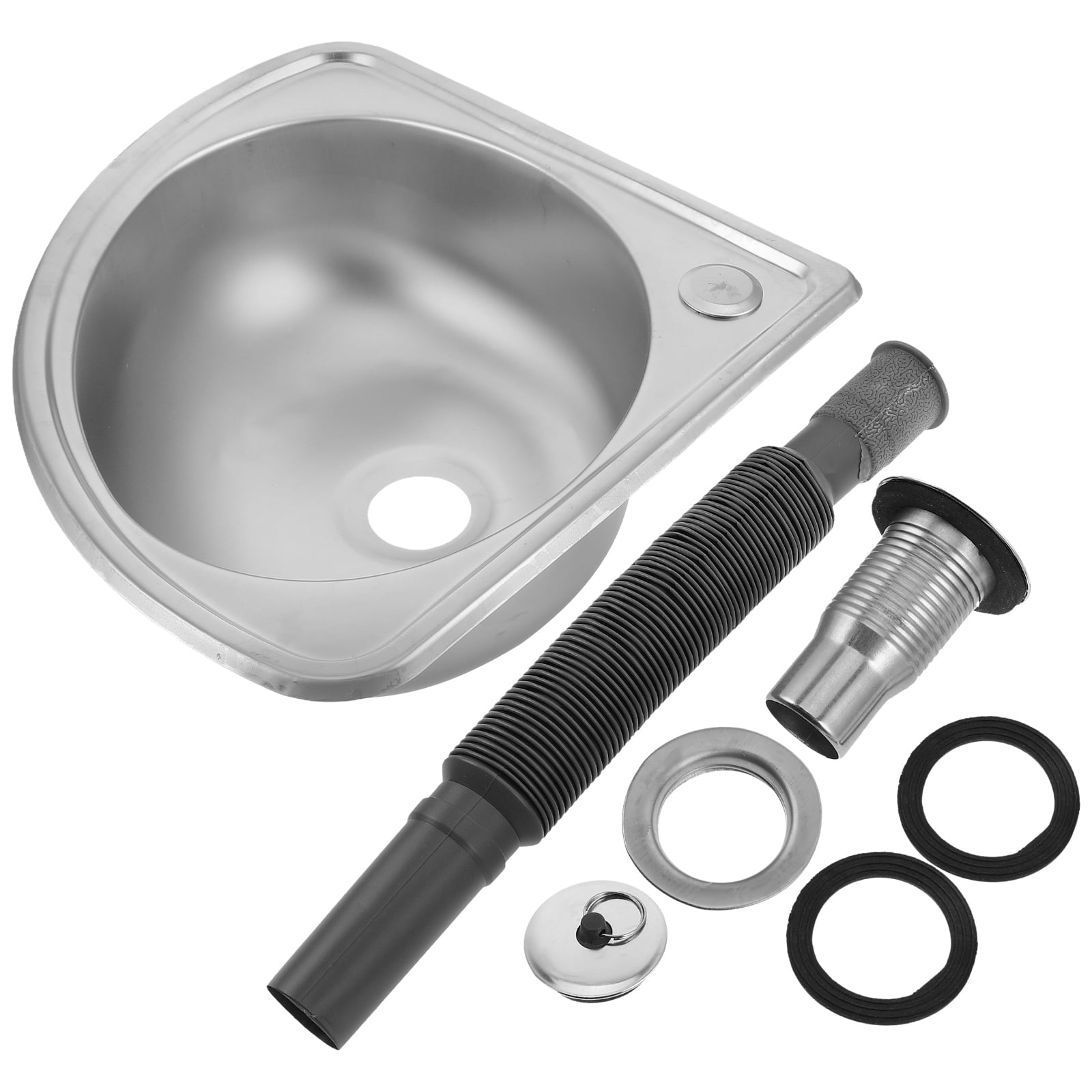 Hemoton 1 Set Of Rv Washing Sink Stainless Steel Basin Small Sink ...