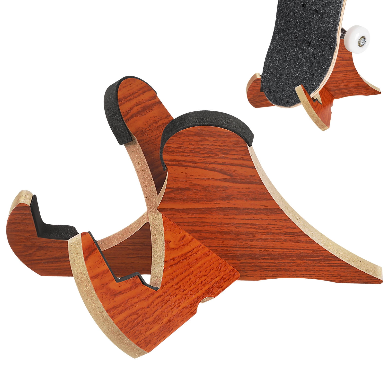 Hemoton 1 Set Skateboard Rack Wood Skateboard Display Stand Skateboard ...