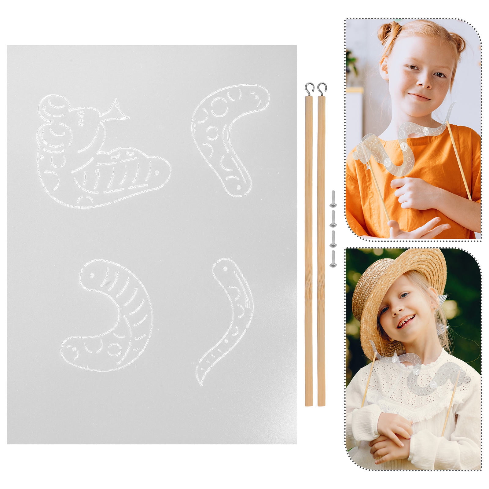 Hemoton 1 Set Snake Shadow Puppetry Diy Chinese Toy Puppet Show ...