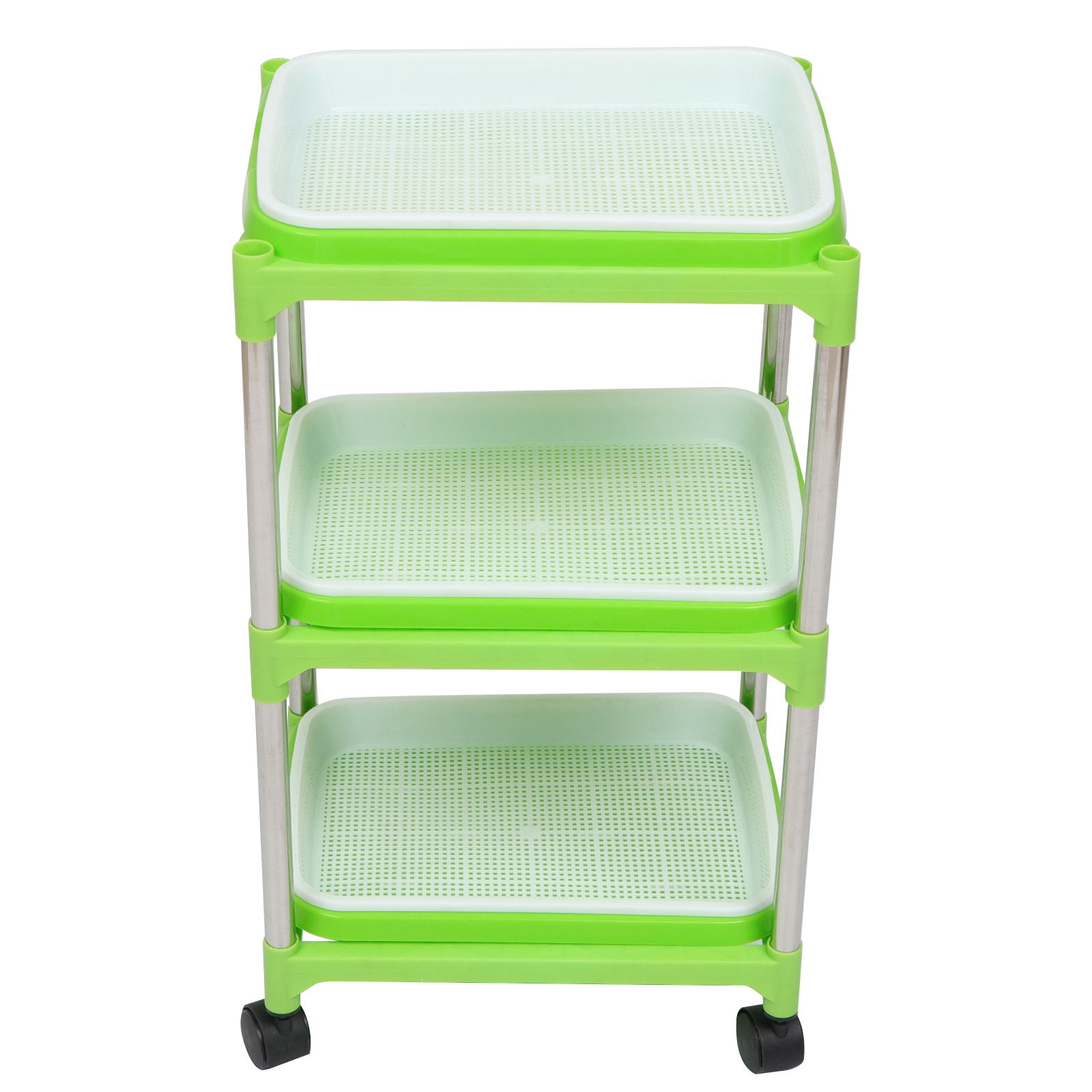 Hemoton 1 Set Sprouted Tray with 3 Layers Shelf Stainless Steel Storage ...