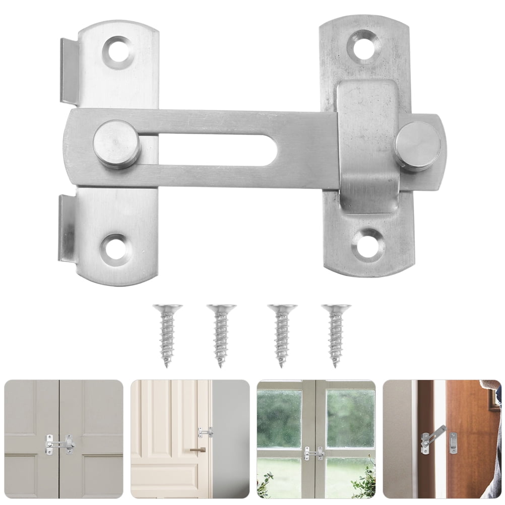 Hemoton 1 Set Stainless Steel Door Buckle Slide Lock Latch For Enhanced ...