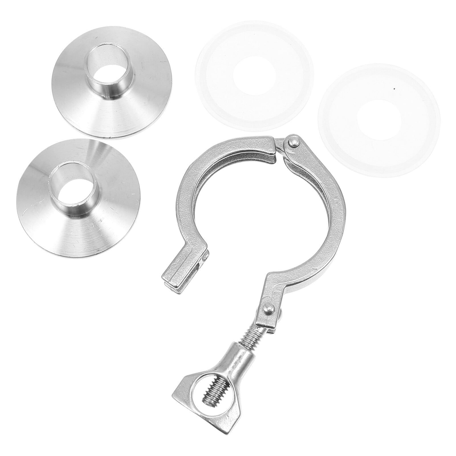 Hemoton 1 Set Stainless Steel Quick Mounting Clamp Sanitary Clamp Kits ...
