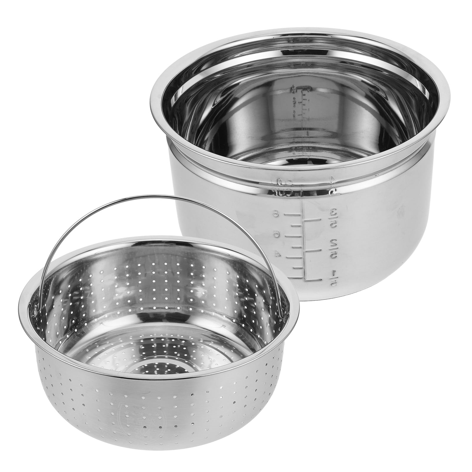 Hemoton 1 Set Steamer Basket Rice Cooker Steel Inner Pot Stainless ...