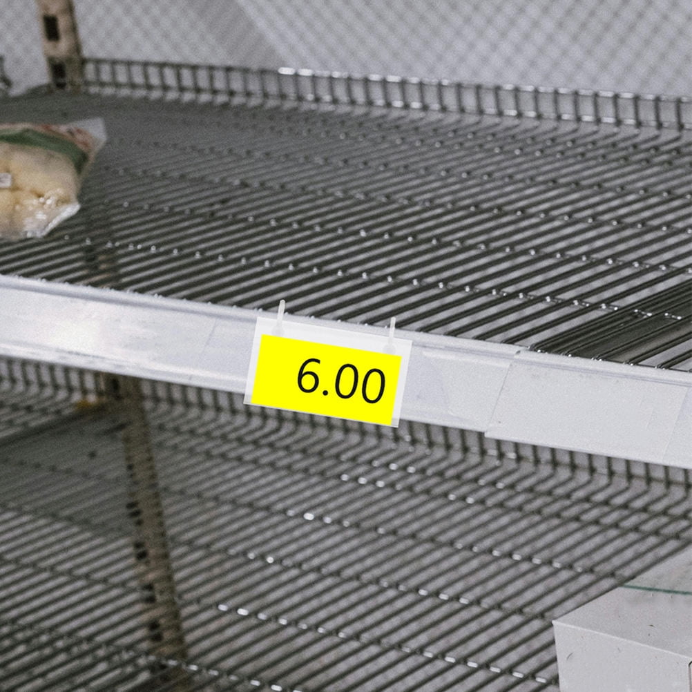 Hemoton 1 Set Supermarket Small Price Tag Holders Transparent Plastic ...