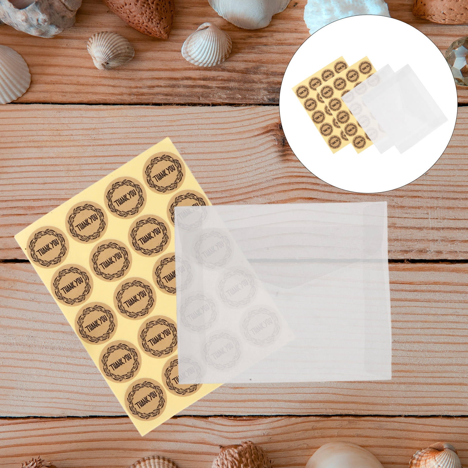 Hemoton 1 Set Transparent Letter Envelopes with Decals Party Blank ...