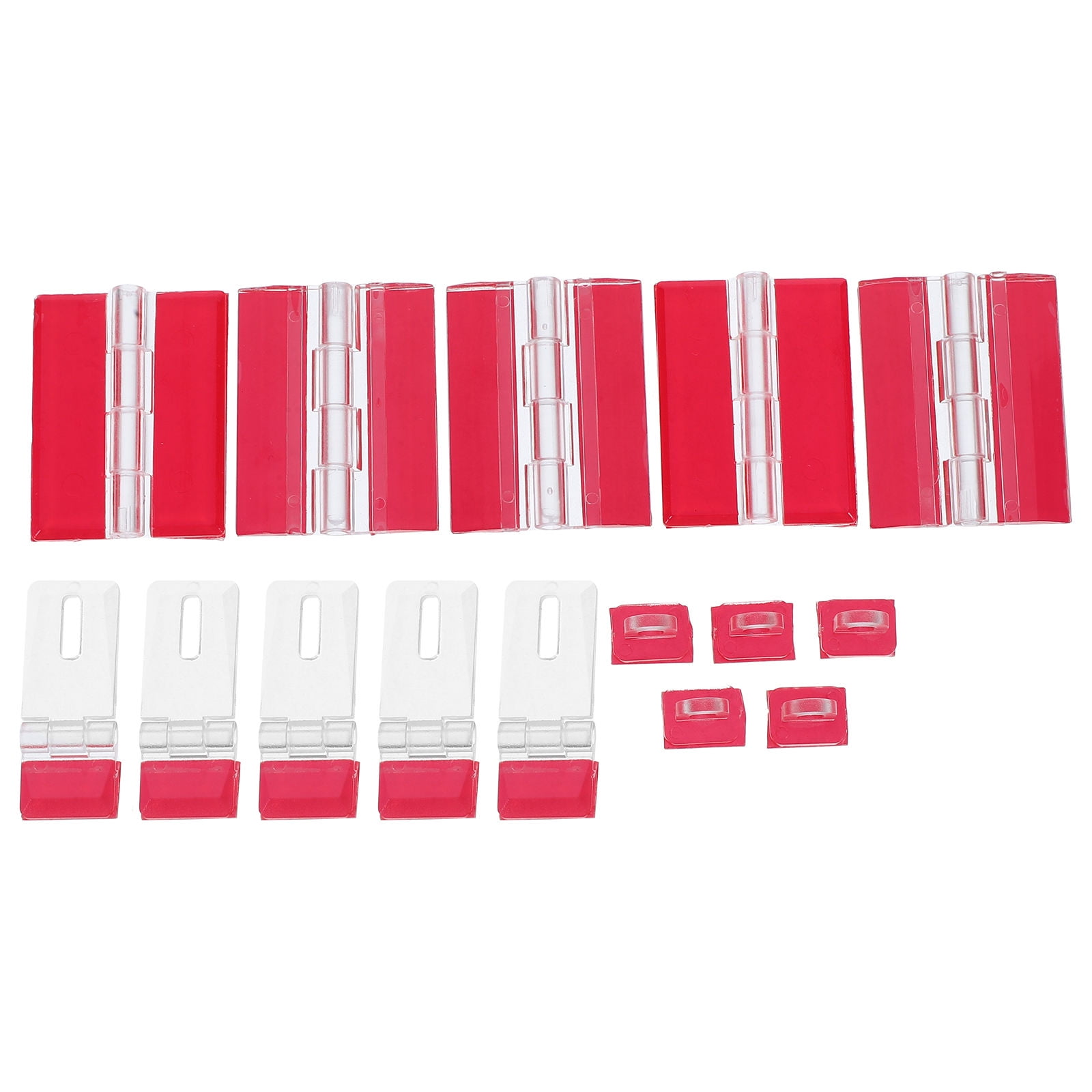 Hemoton 1 Set Transparent Self-Adhesive Acrylic Hinged Latch No-Drill ...