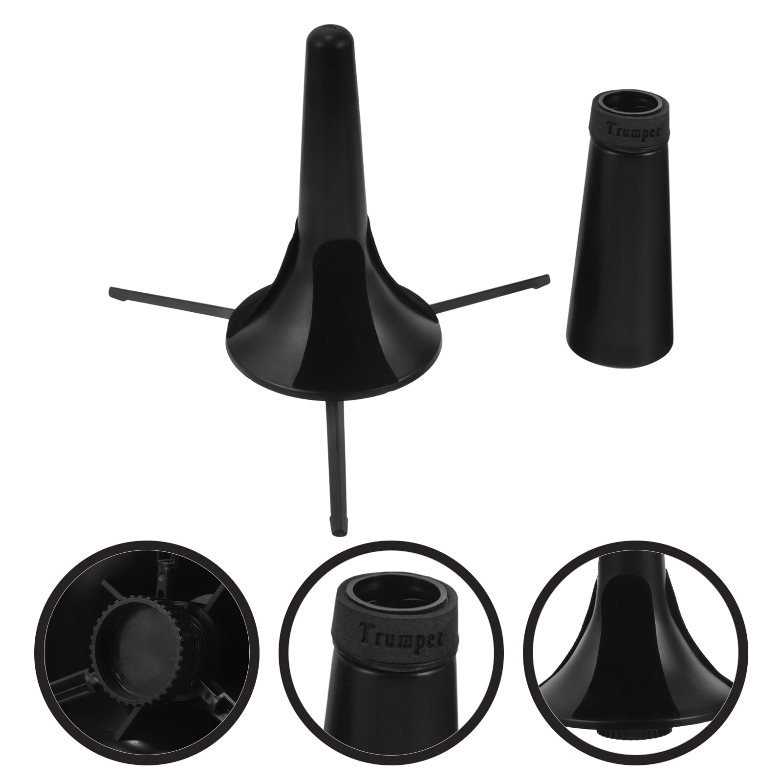 DEEPCRAFF Trumpet Practice Mute Black Plastic 1 Set - Walmart.com