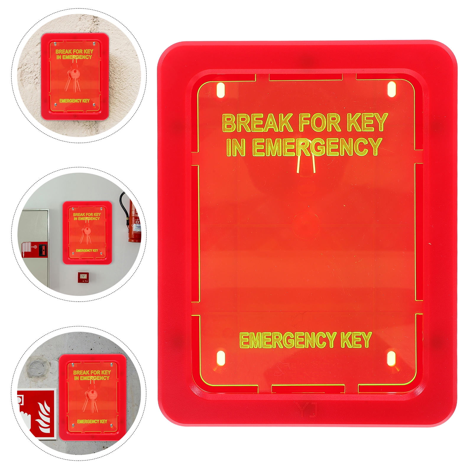 Hemoton 1 Set Wall-Mounted Emergency Key Lock Box For Emergency ...