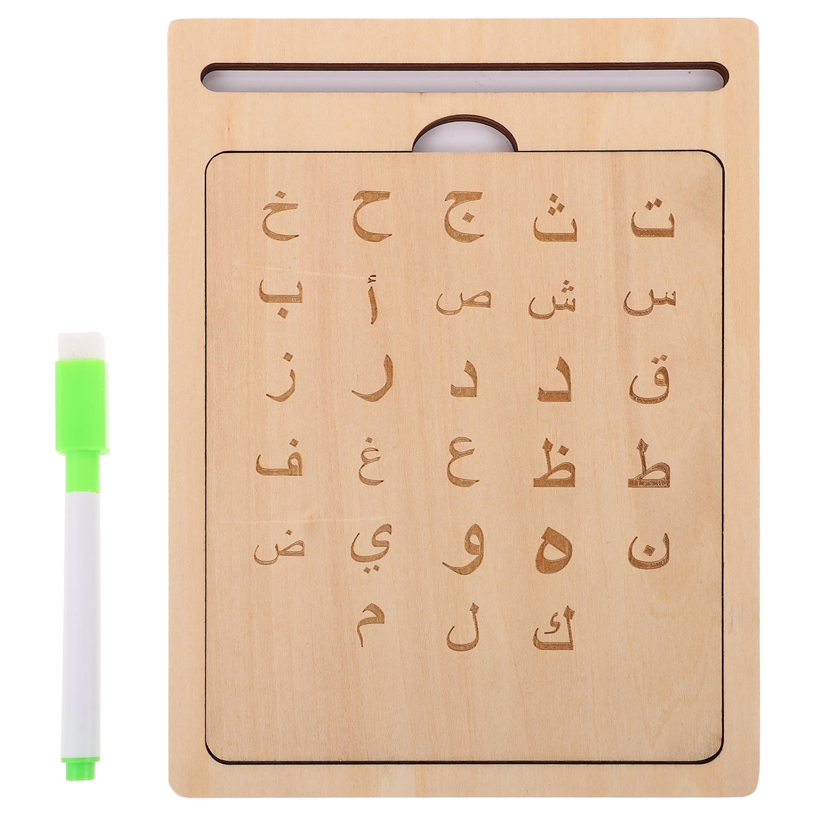 Hemoton 1 Set Of Wood Tracing Letters Board Wooden Alphabet Practice ...