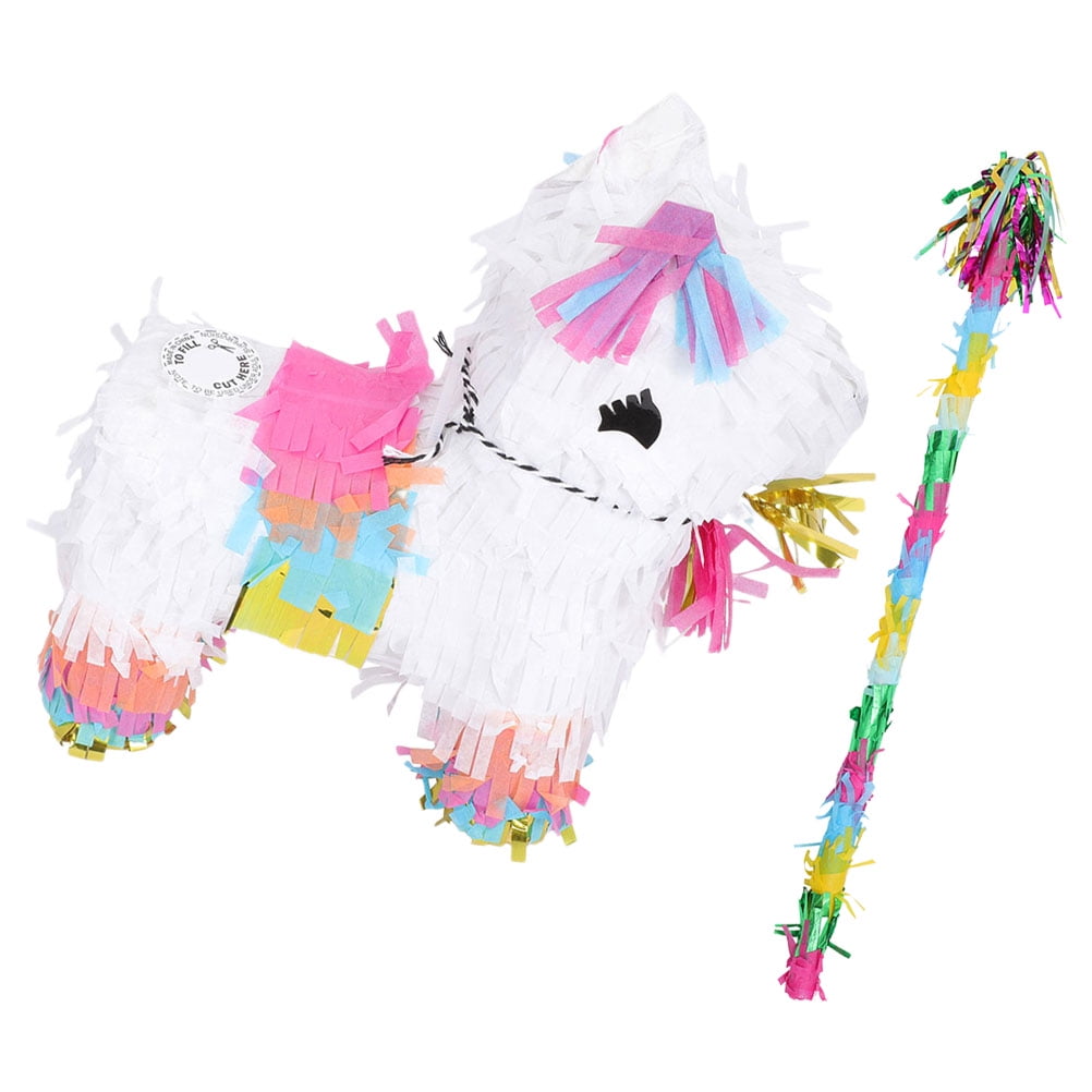 Hemoton 1 Set of Alpaca Pinata with Stick Animal Theme Party Decoration ...
