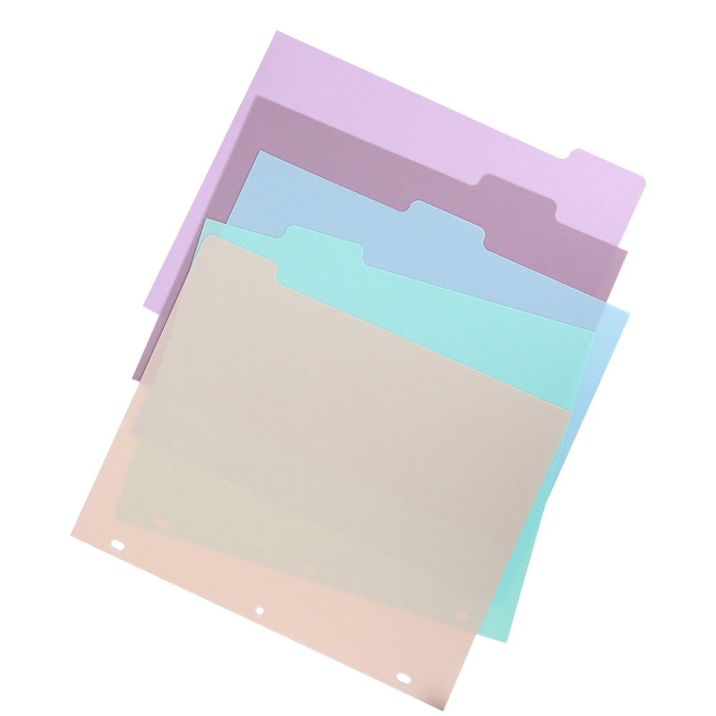 Hemoton 1 Set of Binder Index Dividers A4 Size Journal Inserts Multi ...
