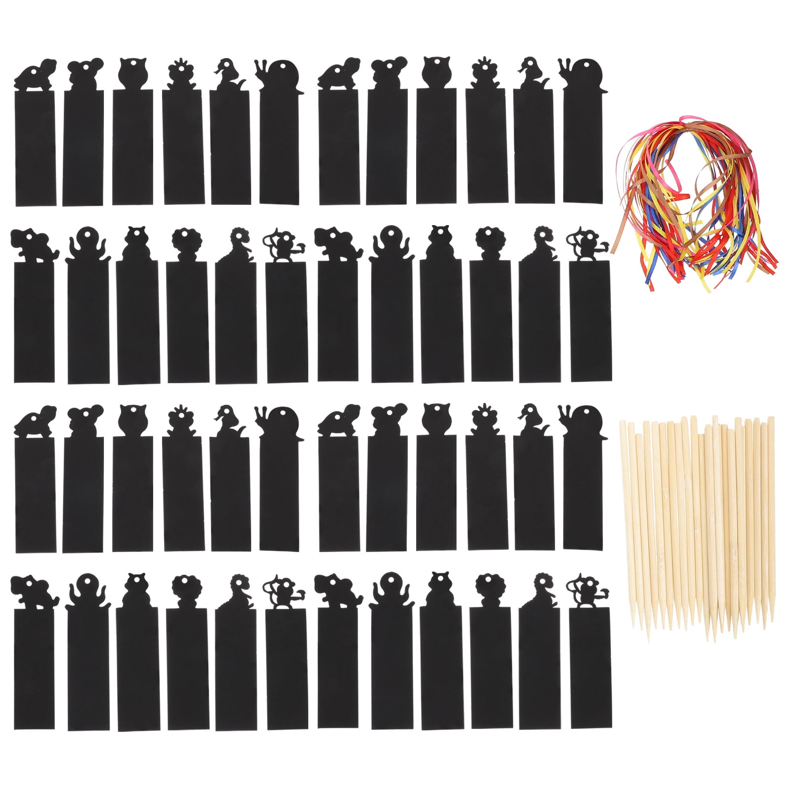 Hemoton 1 Set of Rainbow Scratching Paper Animals Scratching Crafts ...