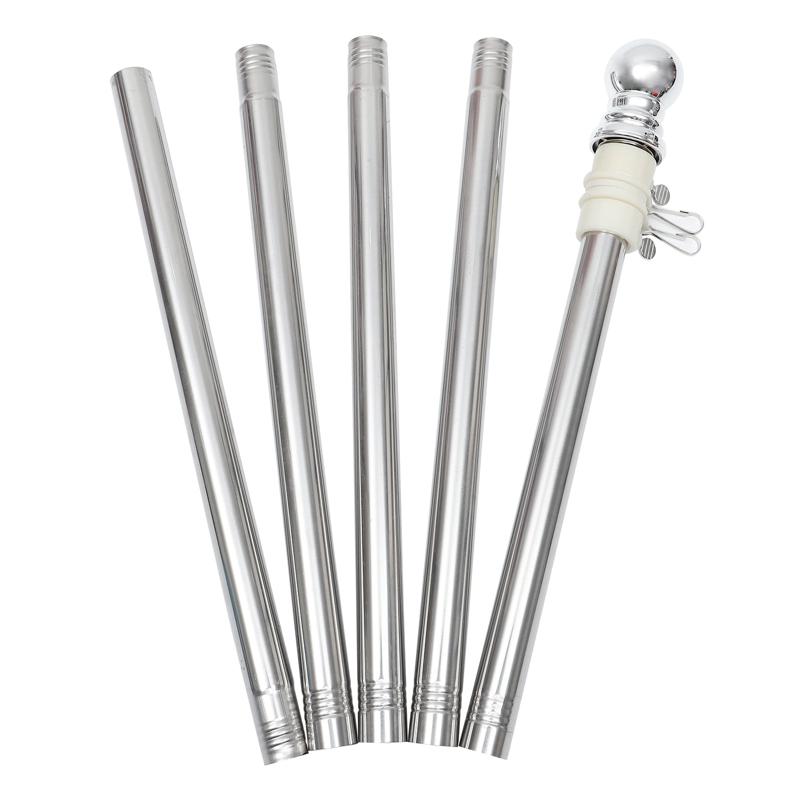 Hemoton 1 Set of Stainless Steel Flag Pole Kit Detachable Flagpole for ...