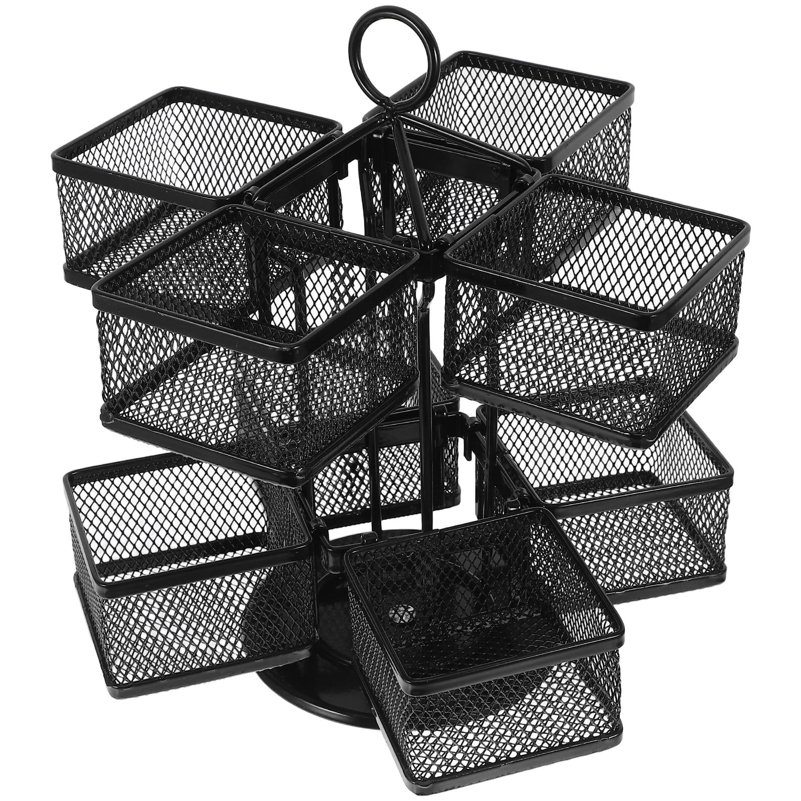 Hytrove Tea Storage Chest Tea Bag Organizer Black Iron 1Set Simple ...