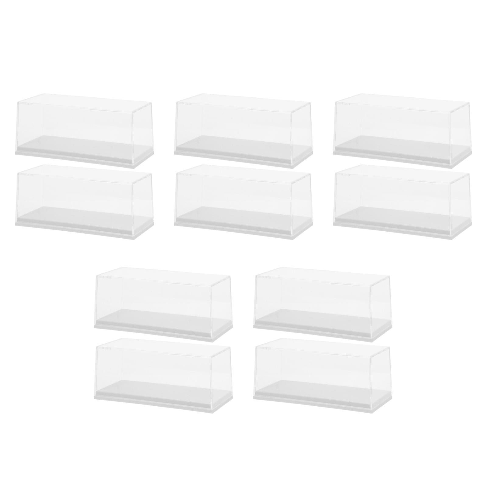 Hemoton 10 PCS Clear Acrylic Display Case for 1 64 Model Car Acrylic ...