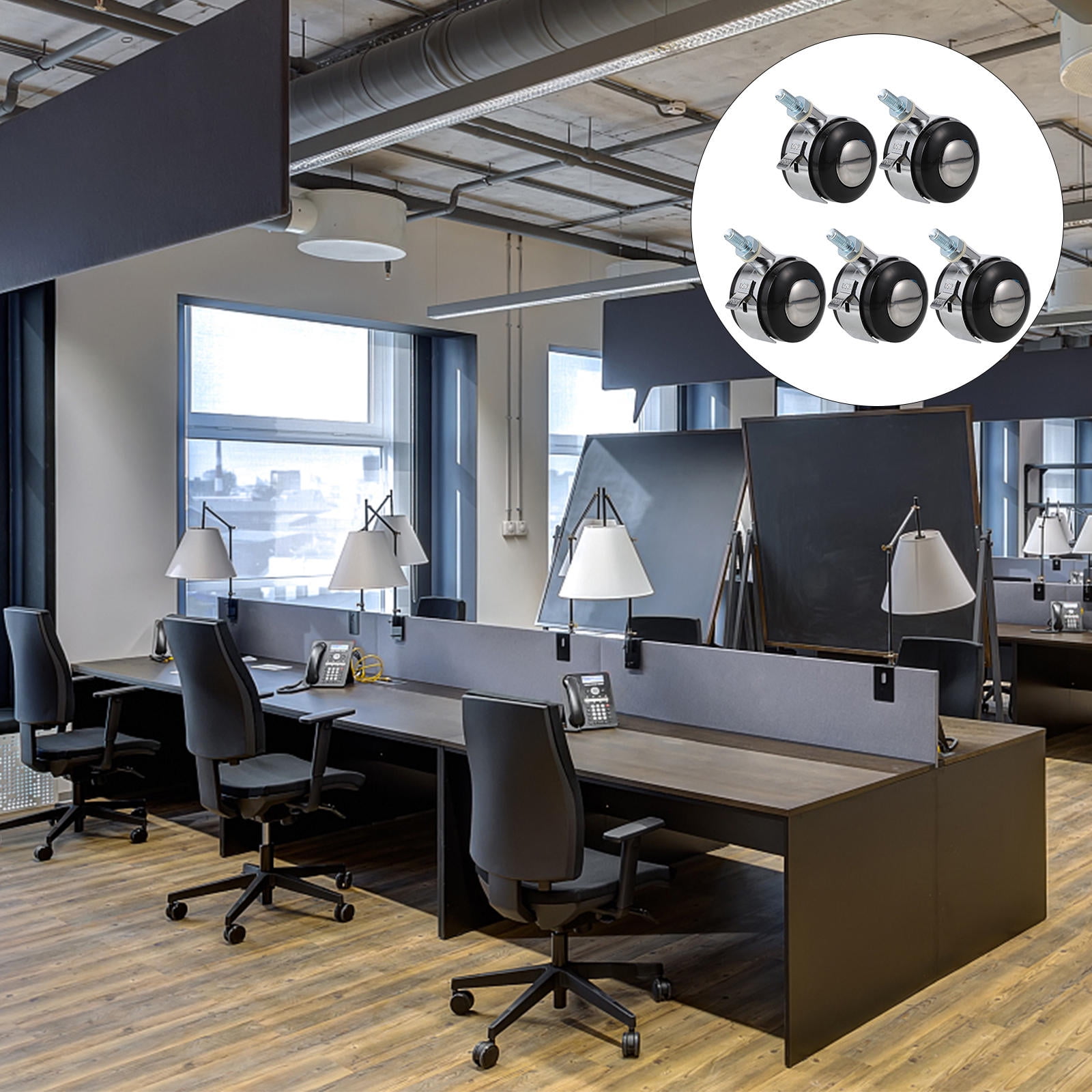 Hemoton 10 PCS Office Chair Caster Wheel Hardwood Floor Carpet Tile ...