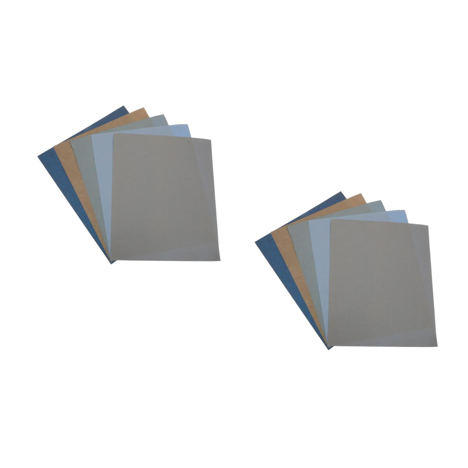 Hemoton 10 PCS Sandpaper Variety Pack Assorted Sandpaper Sheets Wet Dry ...