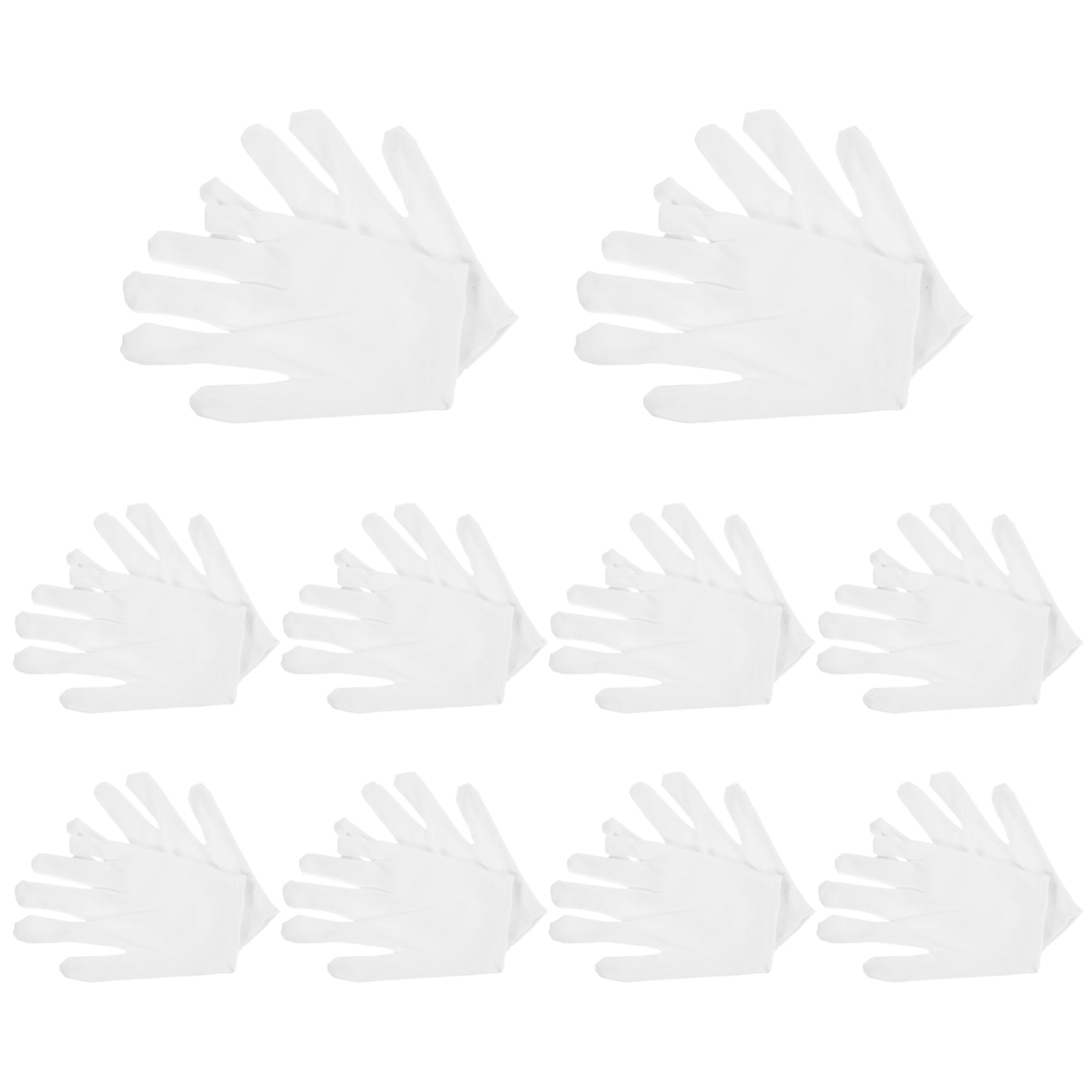 Hemoton 10 Pairs Polishing Cloths for Jewelry Cotton Hand Gloves Work ...