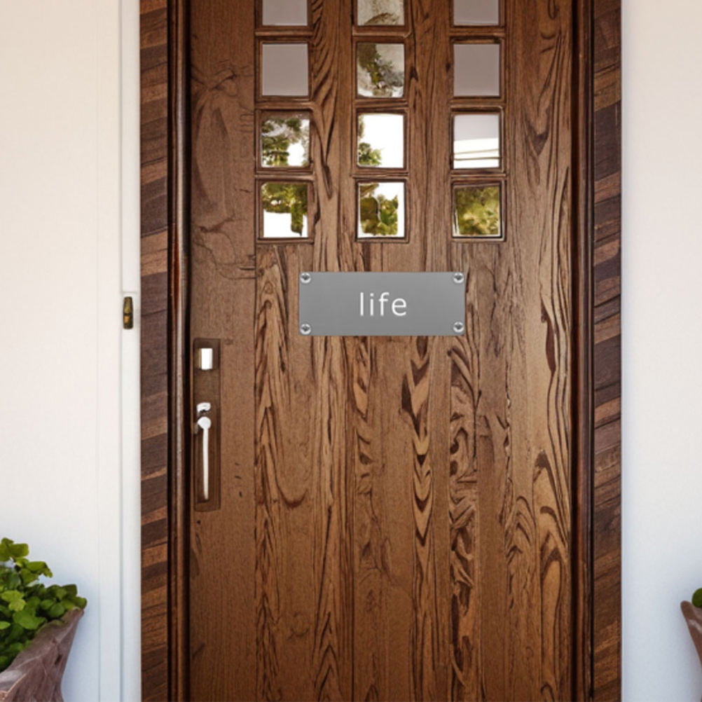 Hemoton 10 Pcs Blank Metal Sign Sturdy Stainless Steel Metal Signs Easy ...