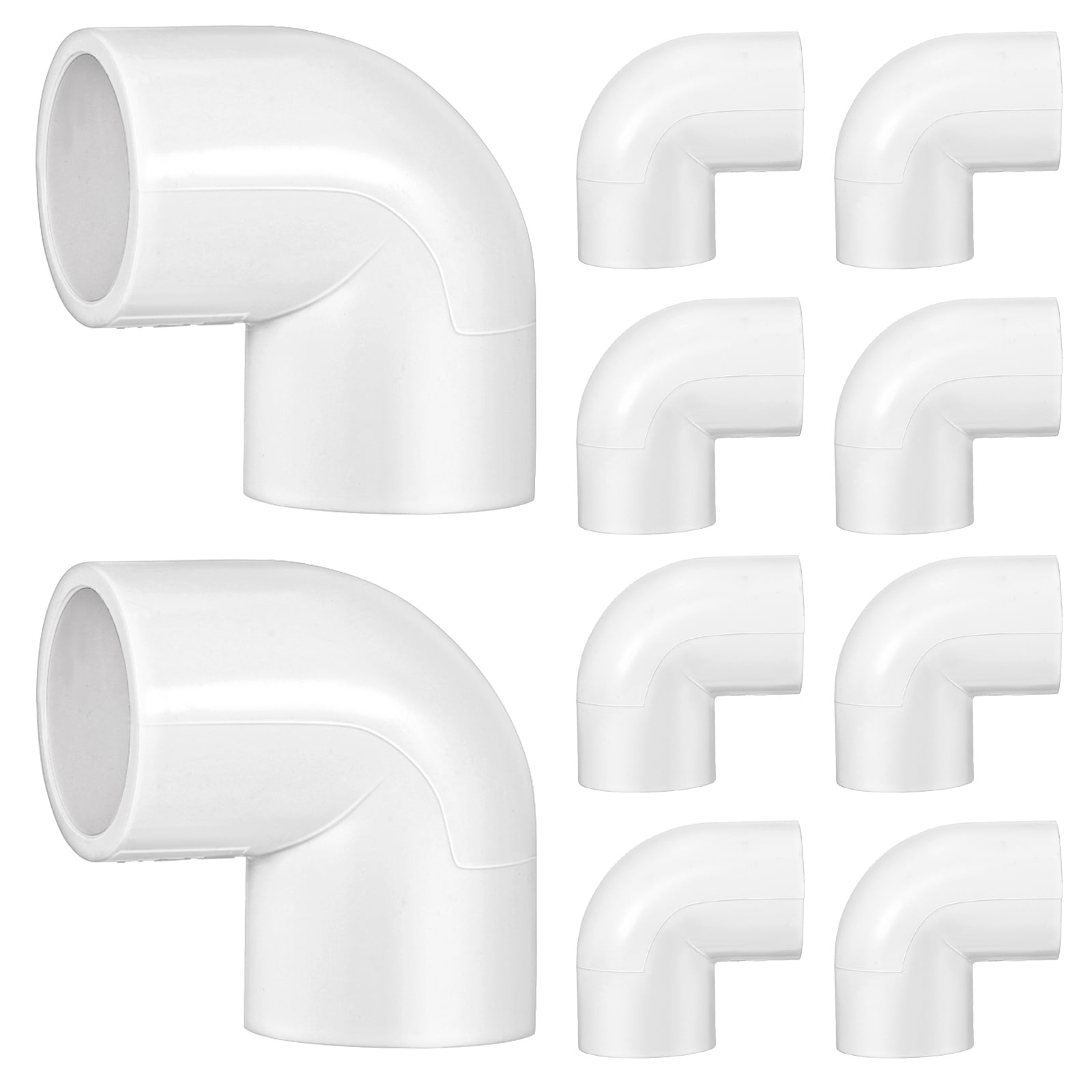 Hemoton 10 Pcs Elbow Hose Fittings Plastic Hose Fittings 90 Degree Pvc ...