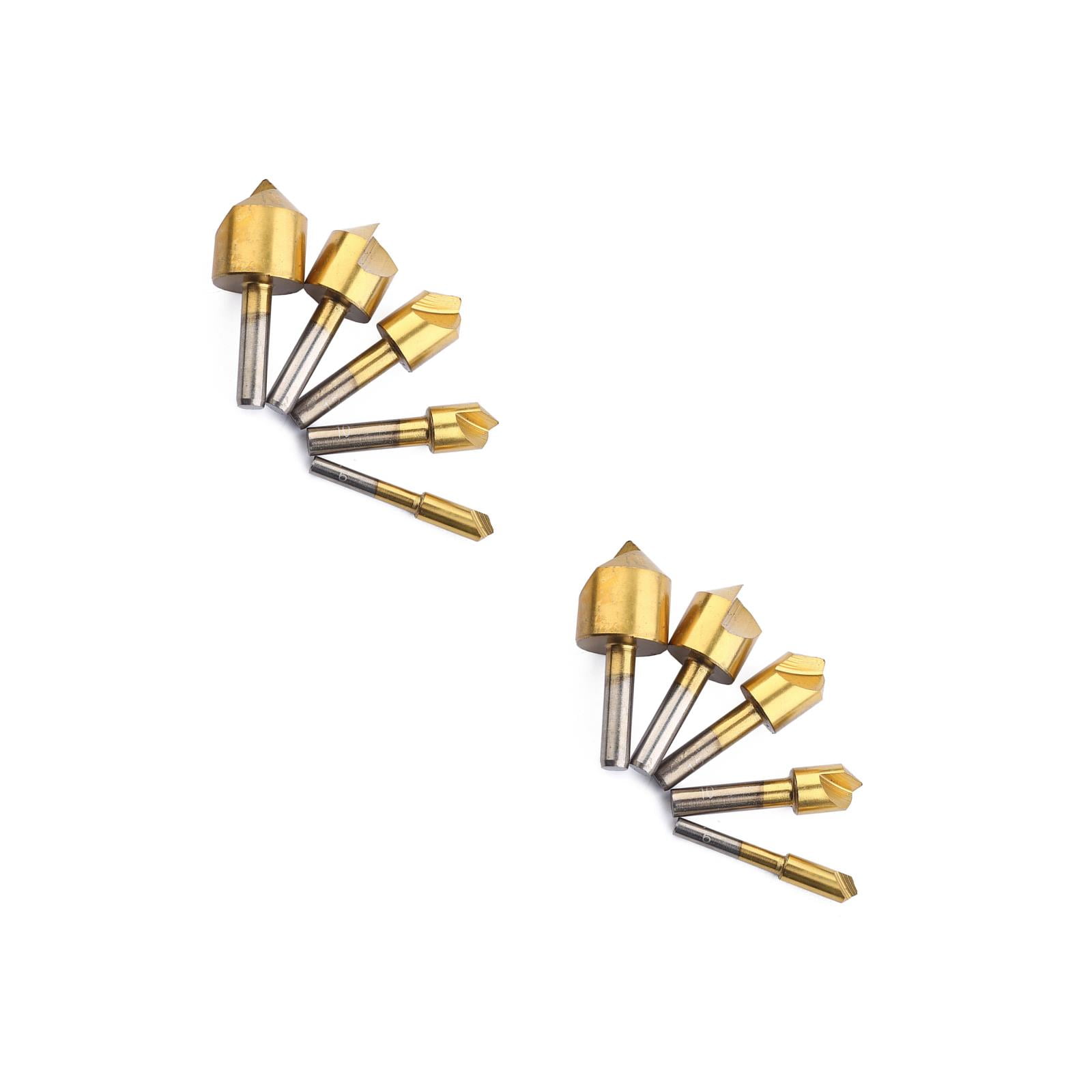 Hemoton 10 Pcs High-speed Steel Single-End Countersink Chamfer Tool ...