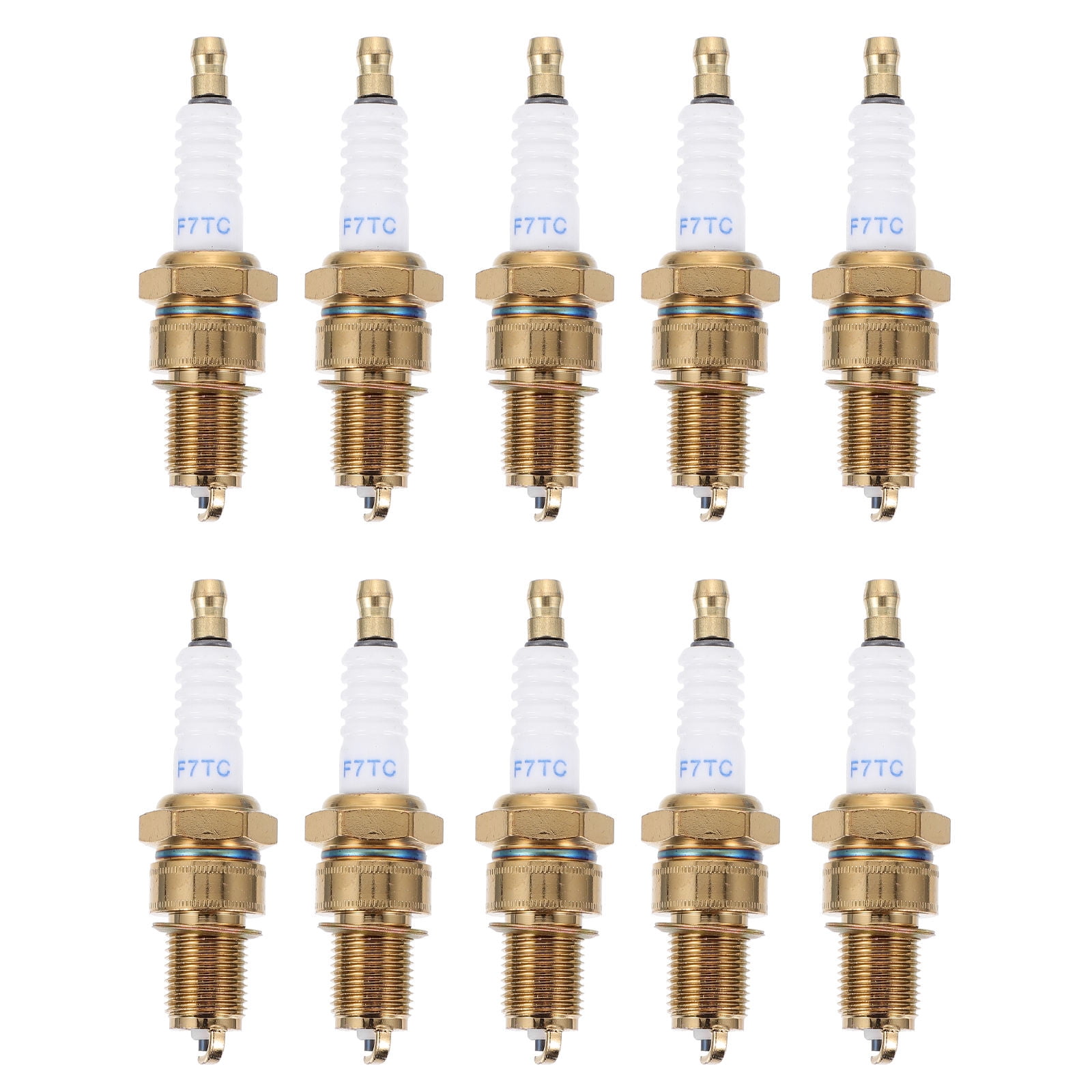Hemoton 10 Pcs Lawn Mower Burner Gasoline Generator Spark Plug Long ...