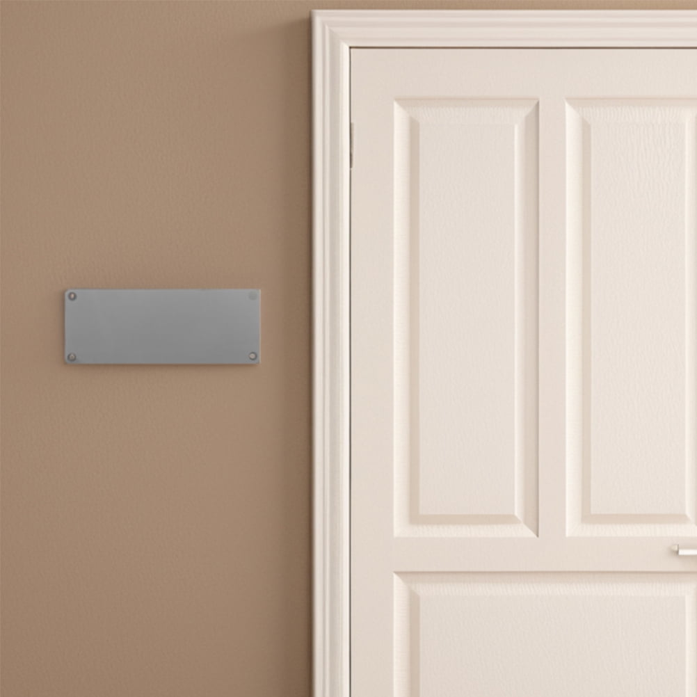 Hemoton 10 Pcs Metal Engraving Blanks Stainless Steel Name Plate With 4 ...