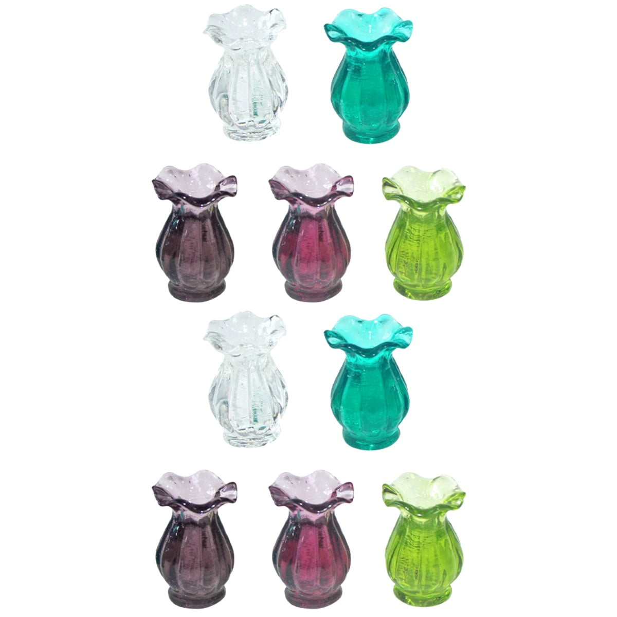 Hemoton 10 Pcs Model Vase Imitation Glass Vase Lace Shaped Vase Toy ...