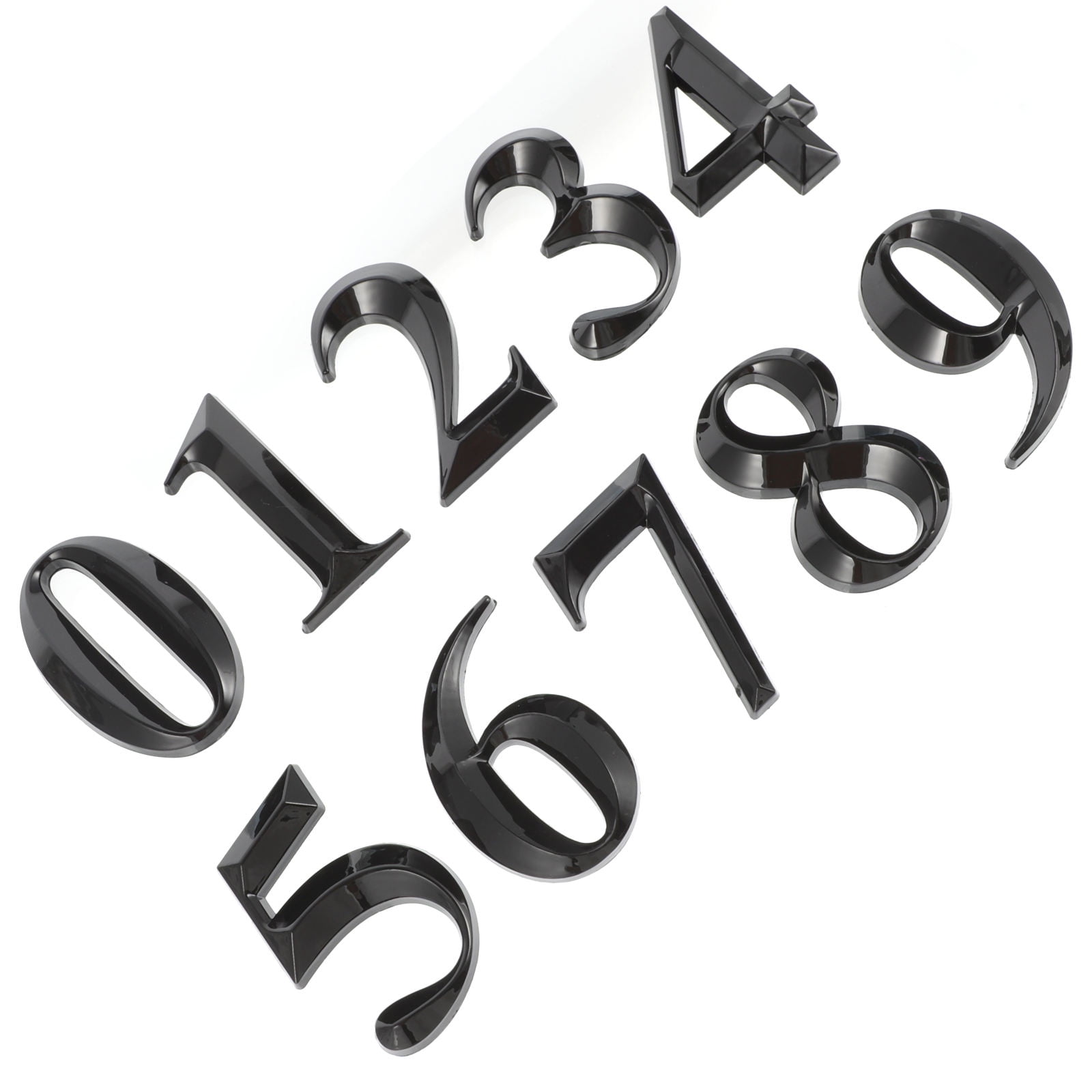 Hemoton 10 Pcs Number Sign 3D Digital Stickers Plaques Mailbox Numbers ...