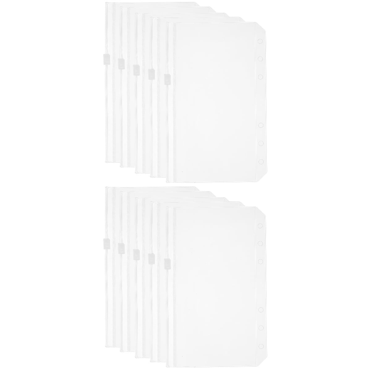 Hemoton 10 Pcs Zipper Binder Pockets Notebook Binder Loose Leaf Bags ...