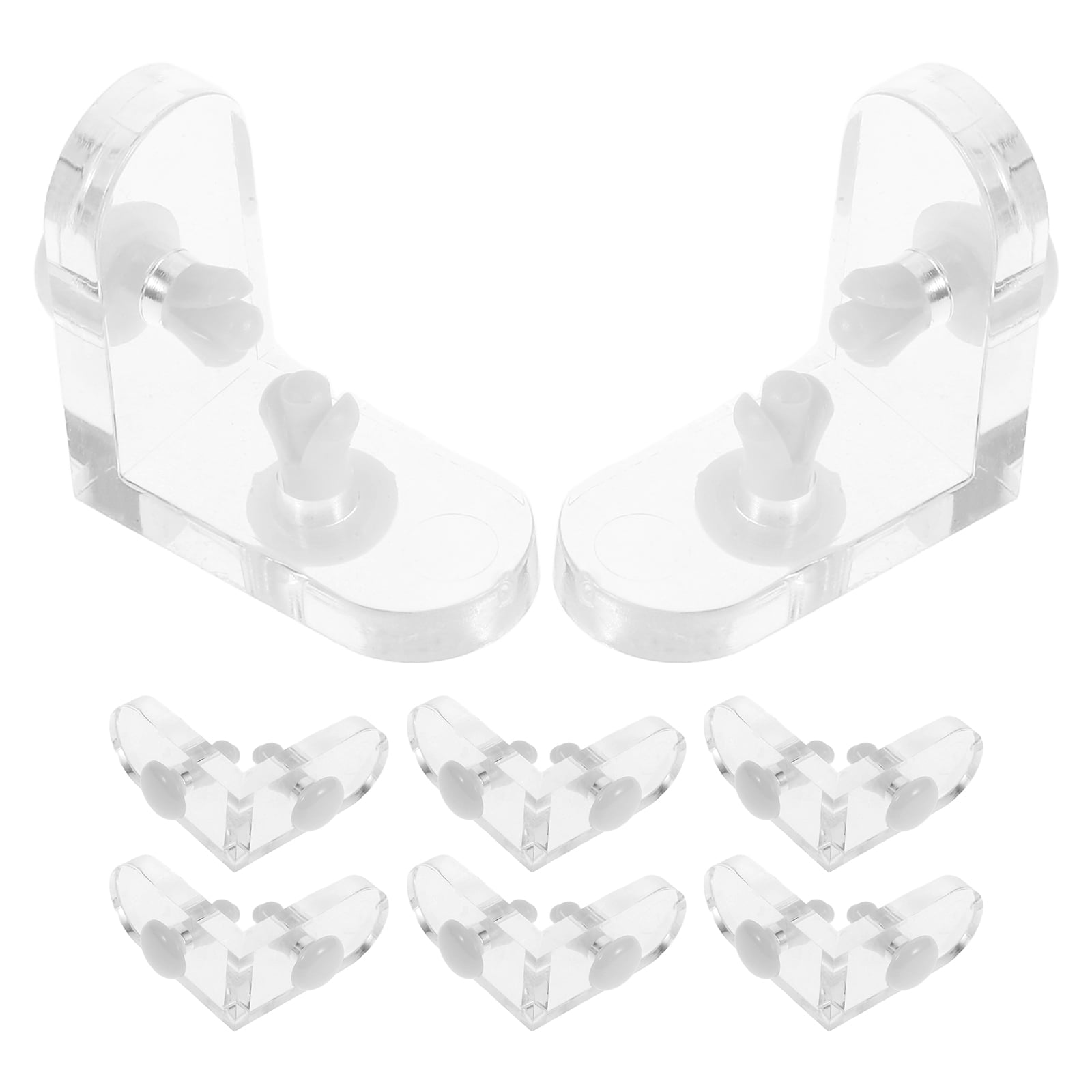 Hemoton 10 Sets Acrylic Corner Brackets L-Shaped Corner Braces ...