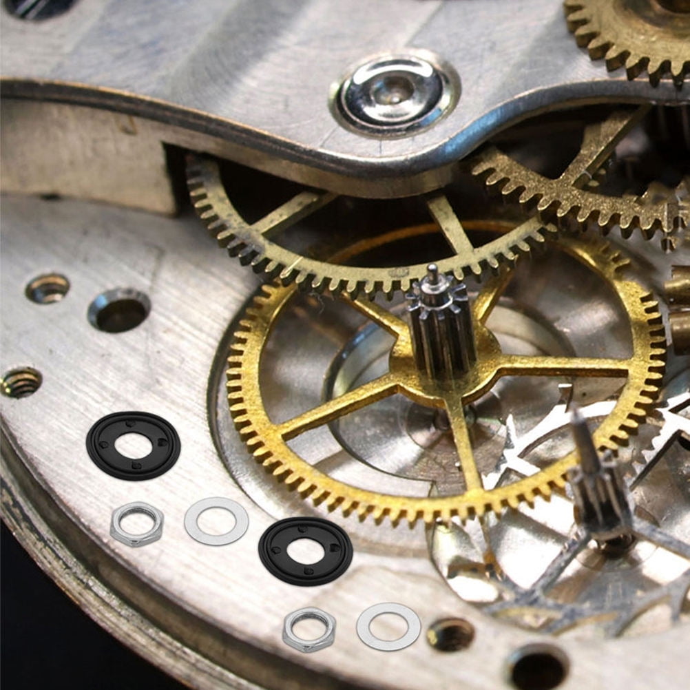 Hemoton 10 Sets Diy Clock Mechanism Parts Kit Washers Nuts Gaskets For ...