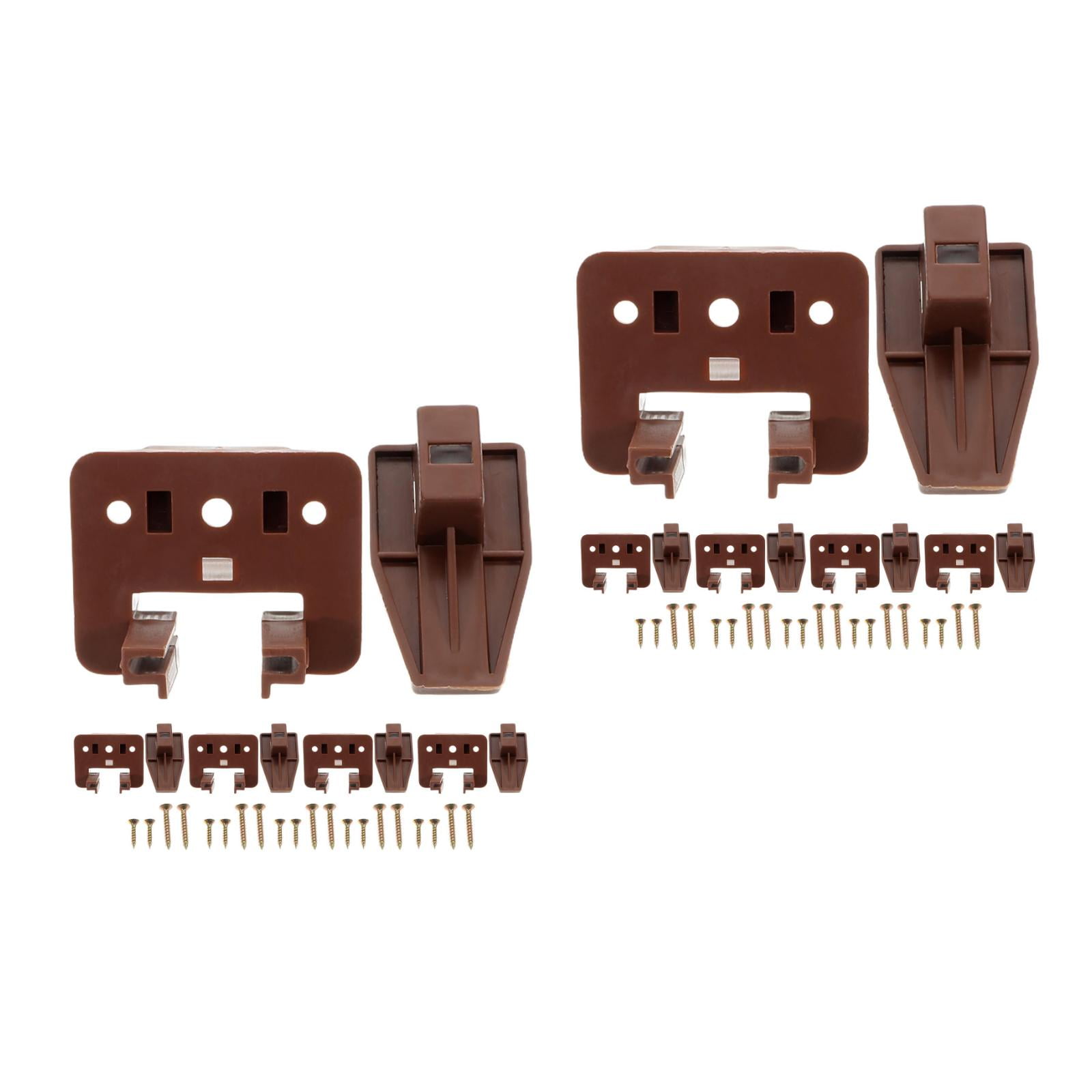 Hemoton 10 Sets Replacement Drawer Slide Kit For Dressers And Nightstands Center Mount Track ...