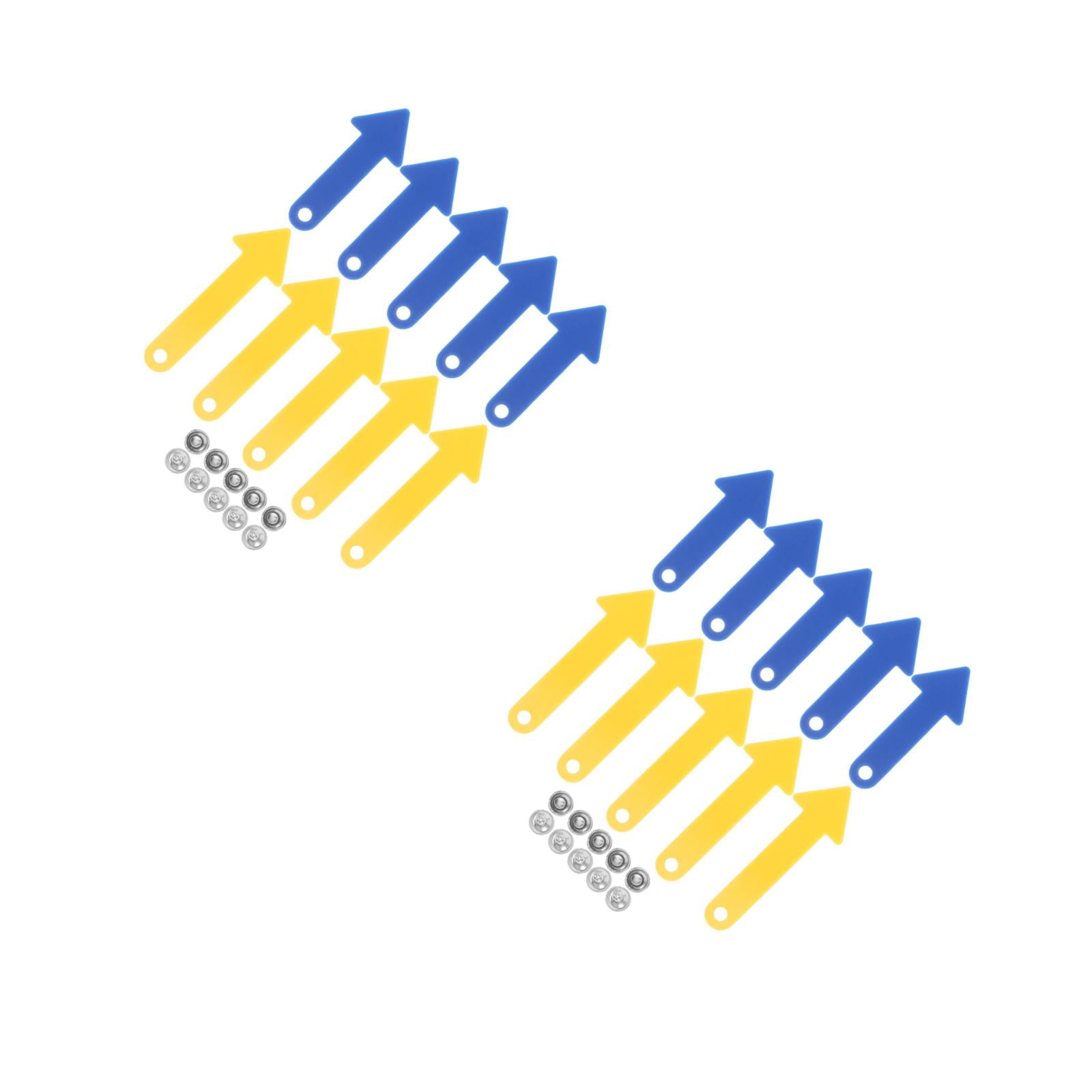 Hemoton 10 Sets Yellow Blue Hands On Learning Clocks for Students ...