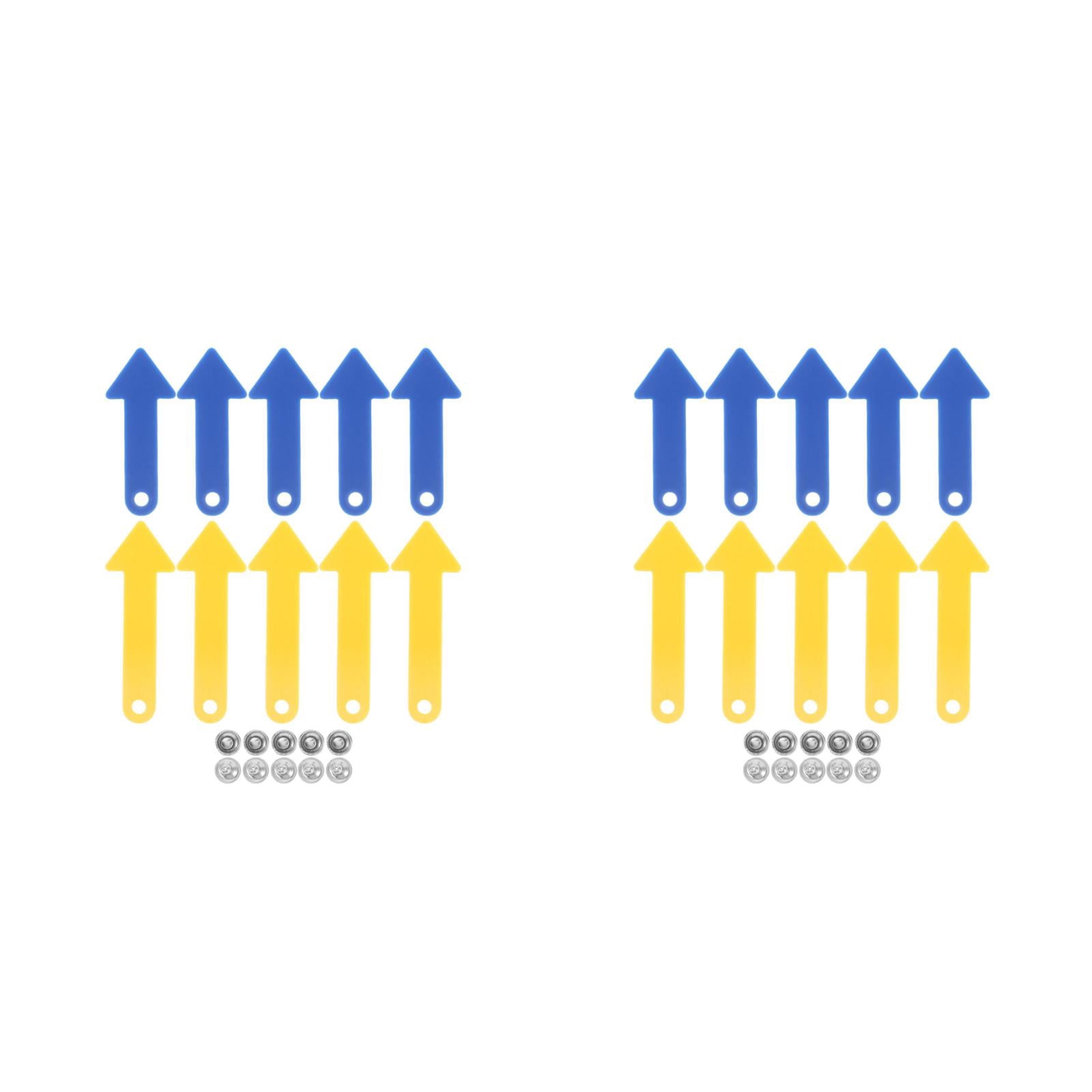Hemoton 10 Sets Yellow Blue Plastic Hands Clock School Clock for ...