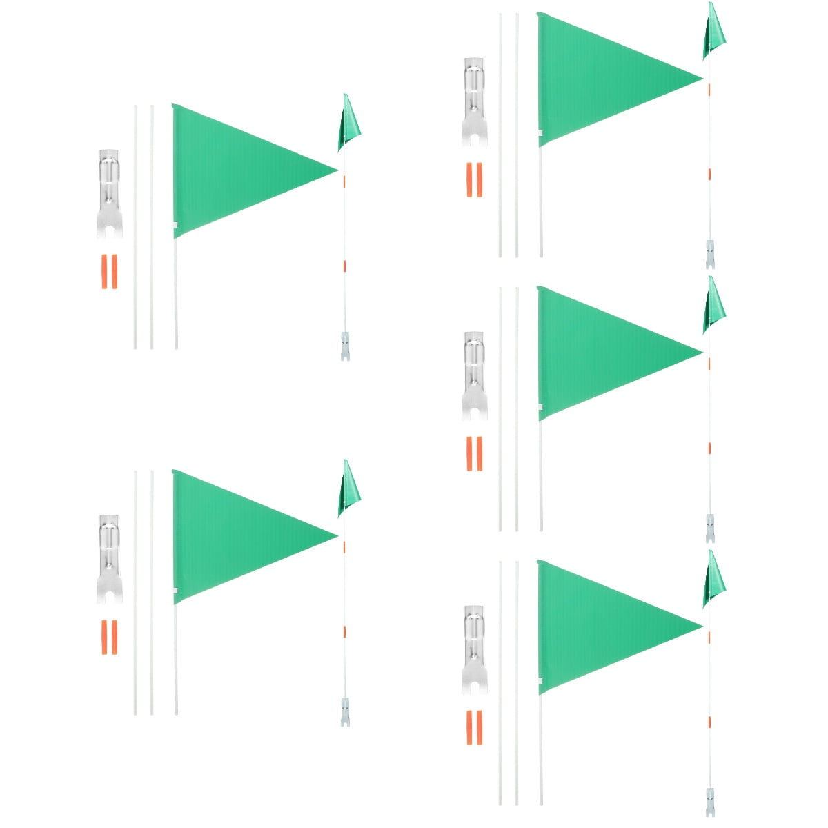 Hemoton 10 Sets of Advertising Bike Flag Cycling Bike Flag Safety ...