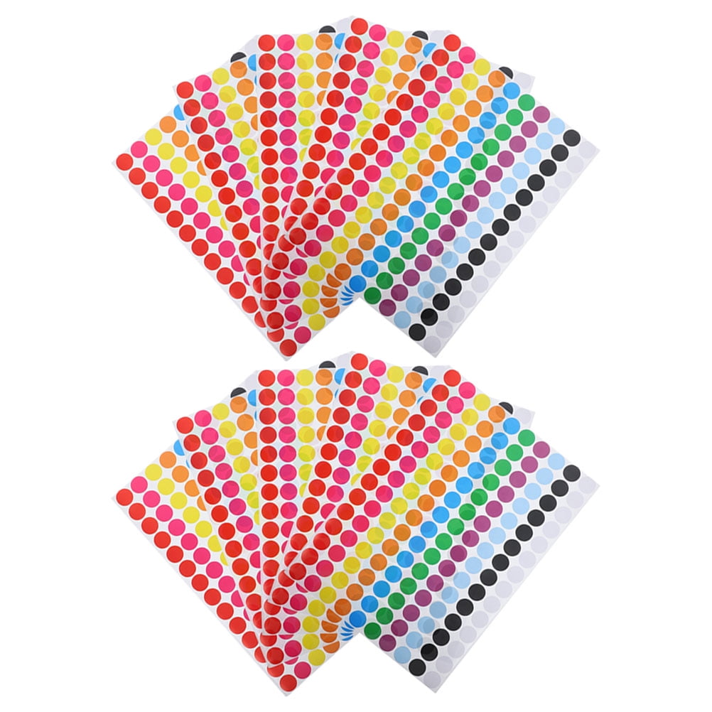 Hemoton 10 Sheets Color Sorting Dot Stickers For Garage Sale And Poster ...