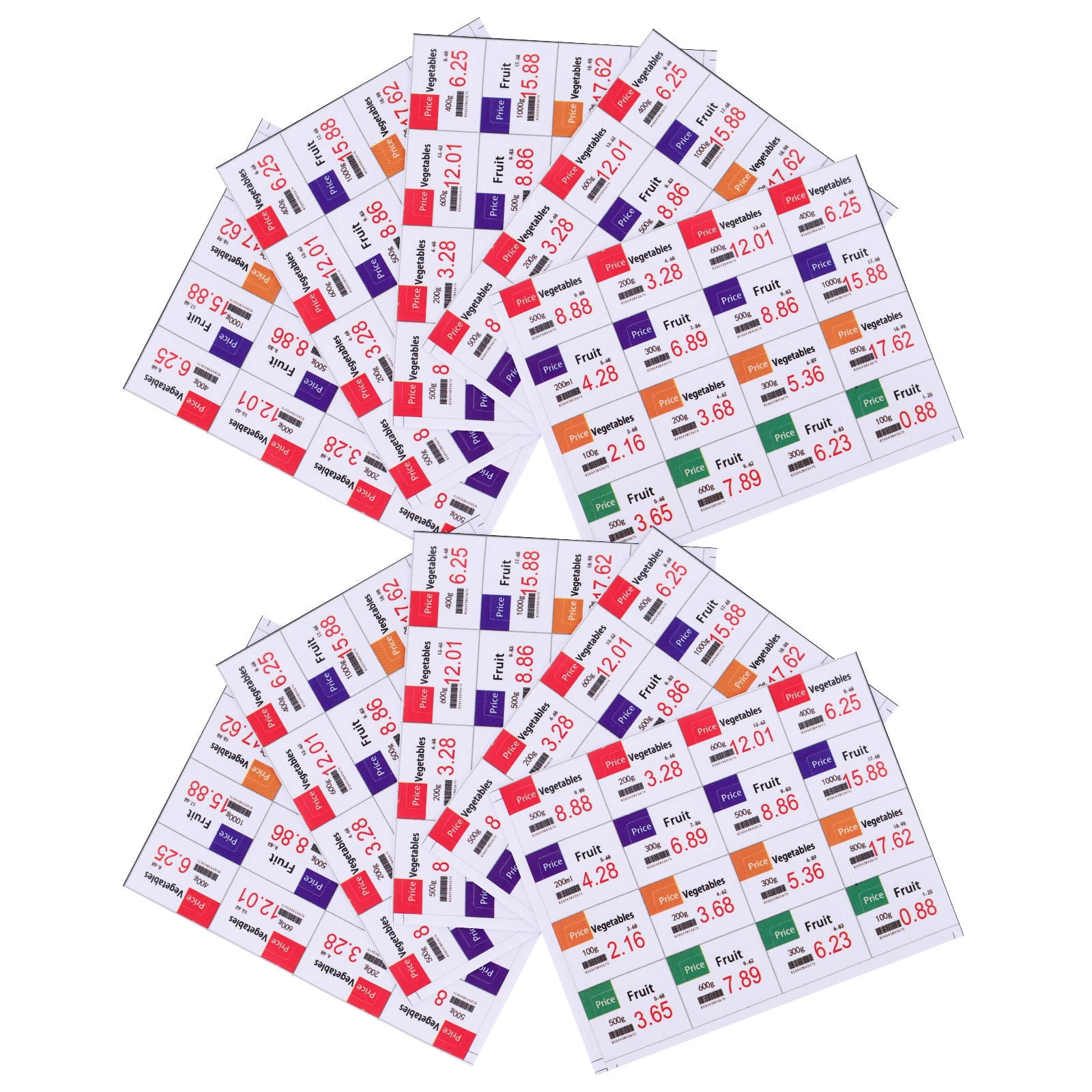 Hemoton 10 Sheets Tiny Price Sticker For Dollhouse Retail Stores Mini ...
