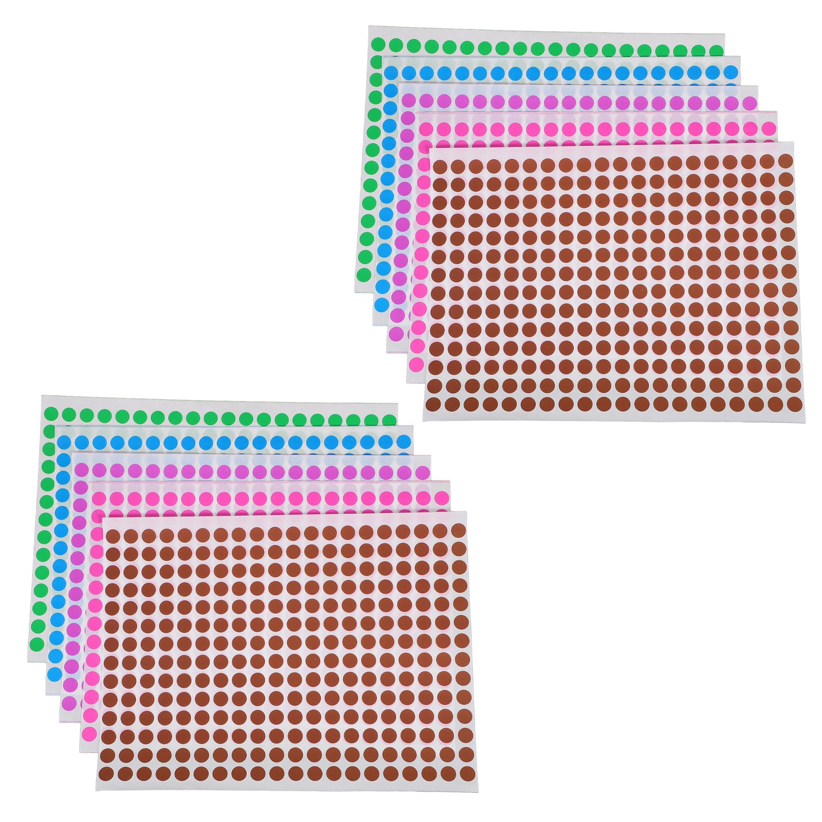 Hemoton 10 Sheets of Adhesive Circle Coding Labels Dot Label Stickers Gift Round Dots Stickers ...