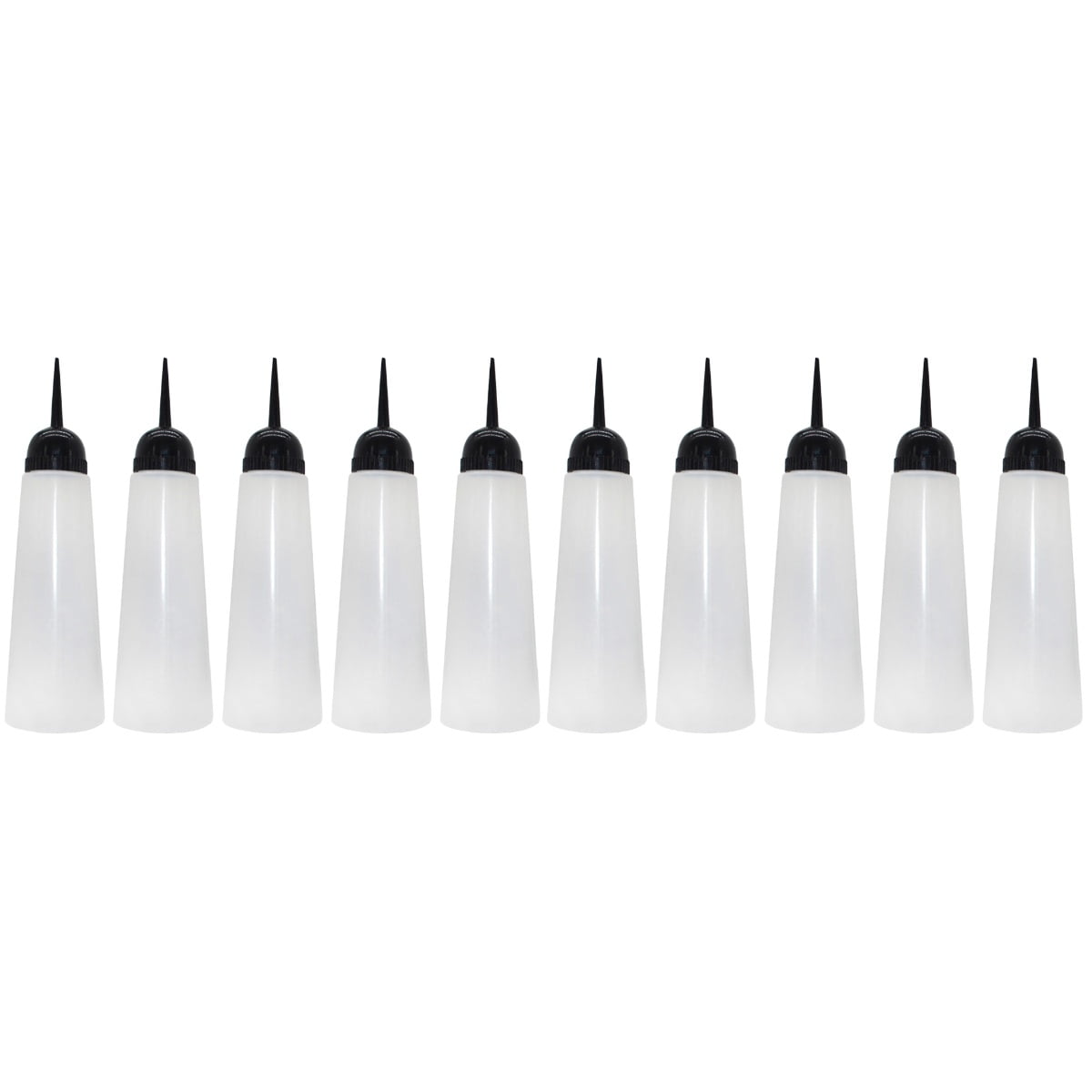 Hemoton 10 pcs 260ml Hair Dye Bottles Refillable Oblique Nozzle Hair ...