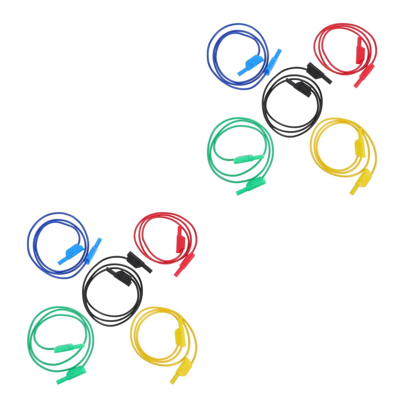 Hemoton 10 pcs 4mm Banana Plug Cable Lead Test Cable Lead Line Teaching ...