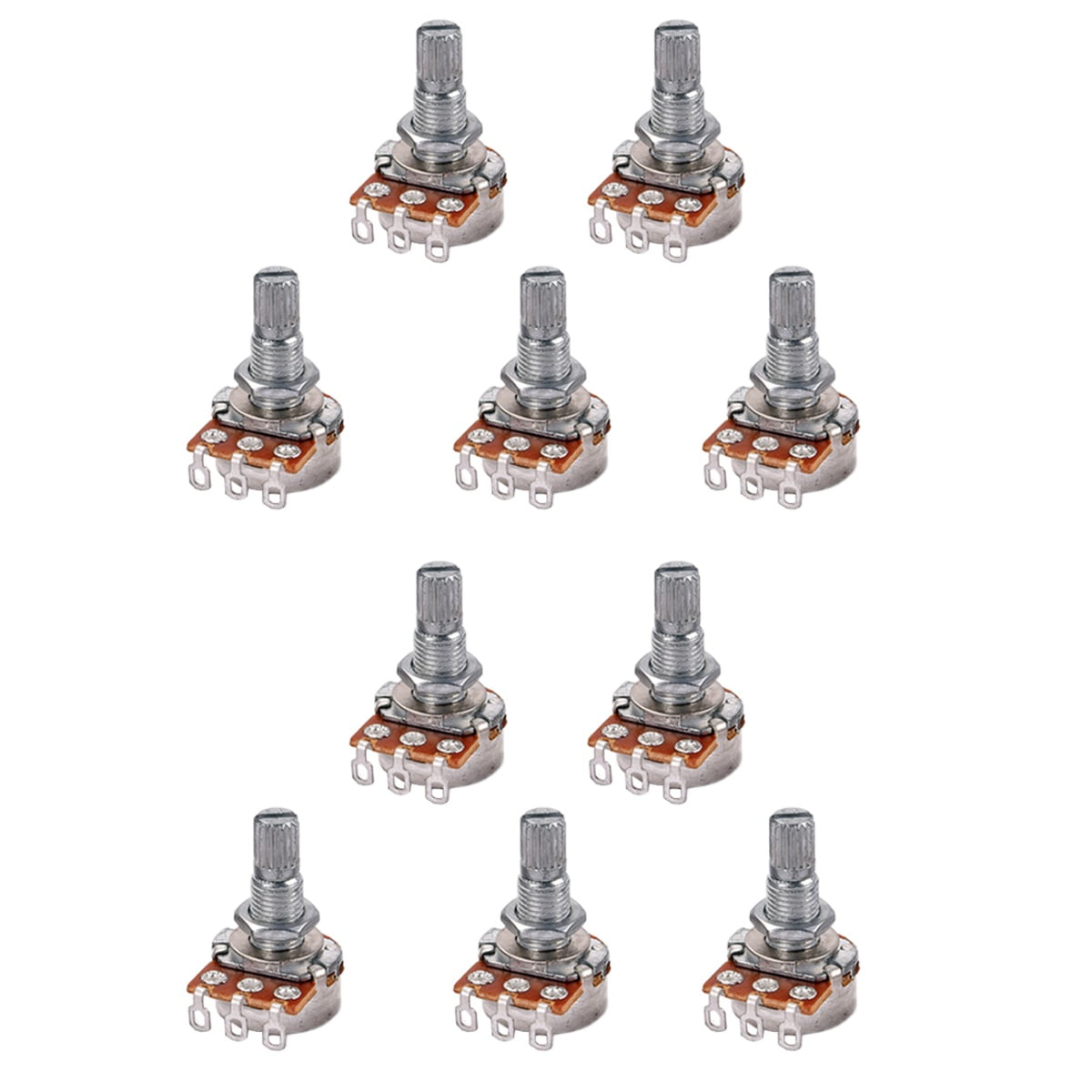 Hemoton 10 pcs B10k Full Size Bass Pots Potentiometer Long Knurled ...