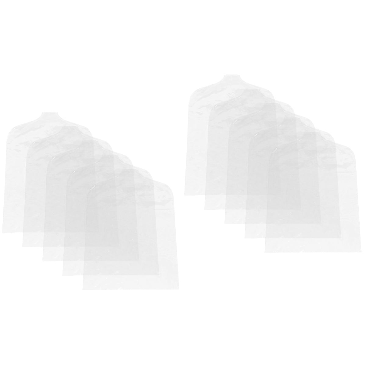 Hemoton 10 pcs Dry Cleaning Bags Transparent Plastic Garment Covers ...