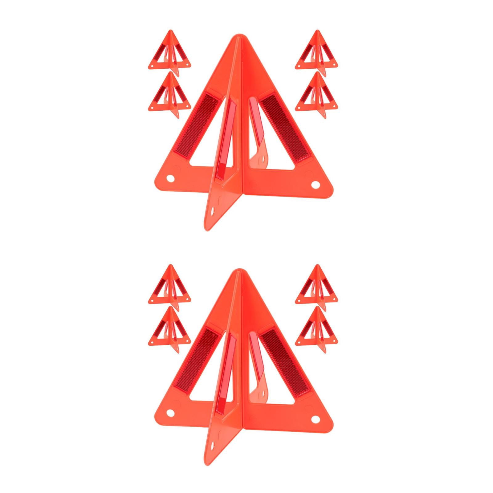Hemoton 10 pcs Foldable Car Reflective Warning Triangles Roadside ...