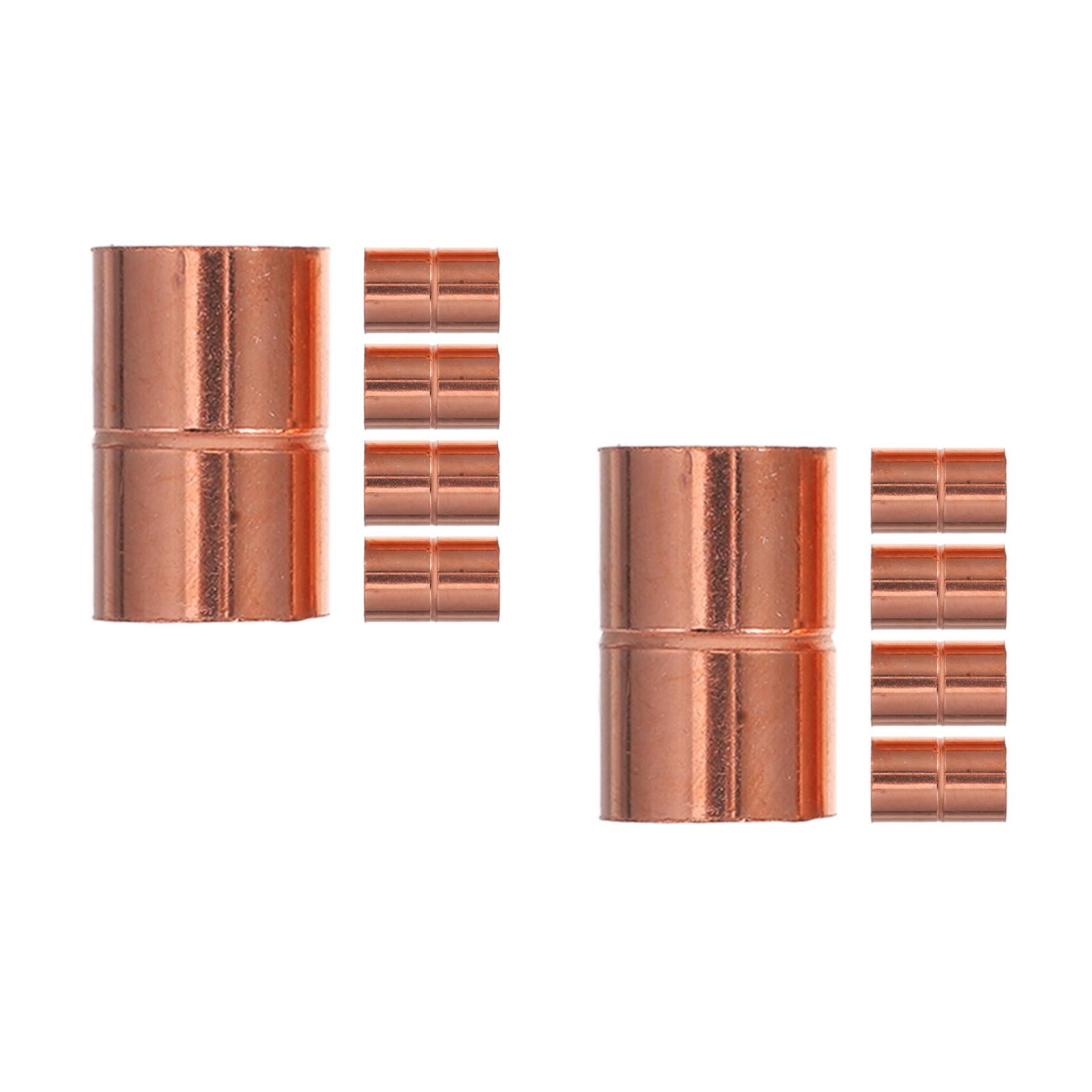 Hemoton 10 pcs Straight Copper Coupling Fittings for HVAC Systems ...