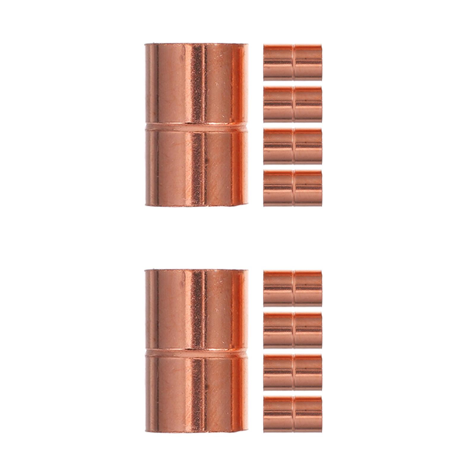 Hemoton 10 pcs Straight Copper Coupling Fittings for HVAC Systems ...