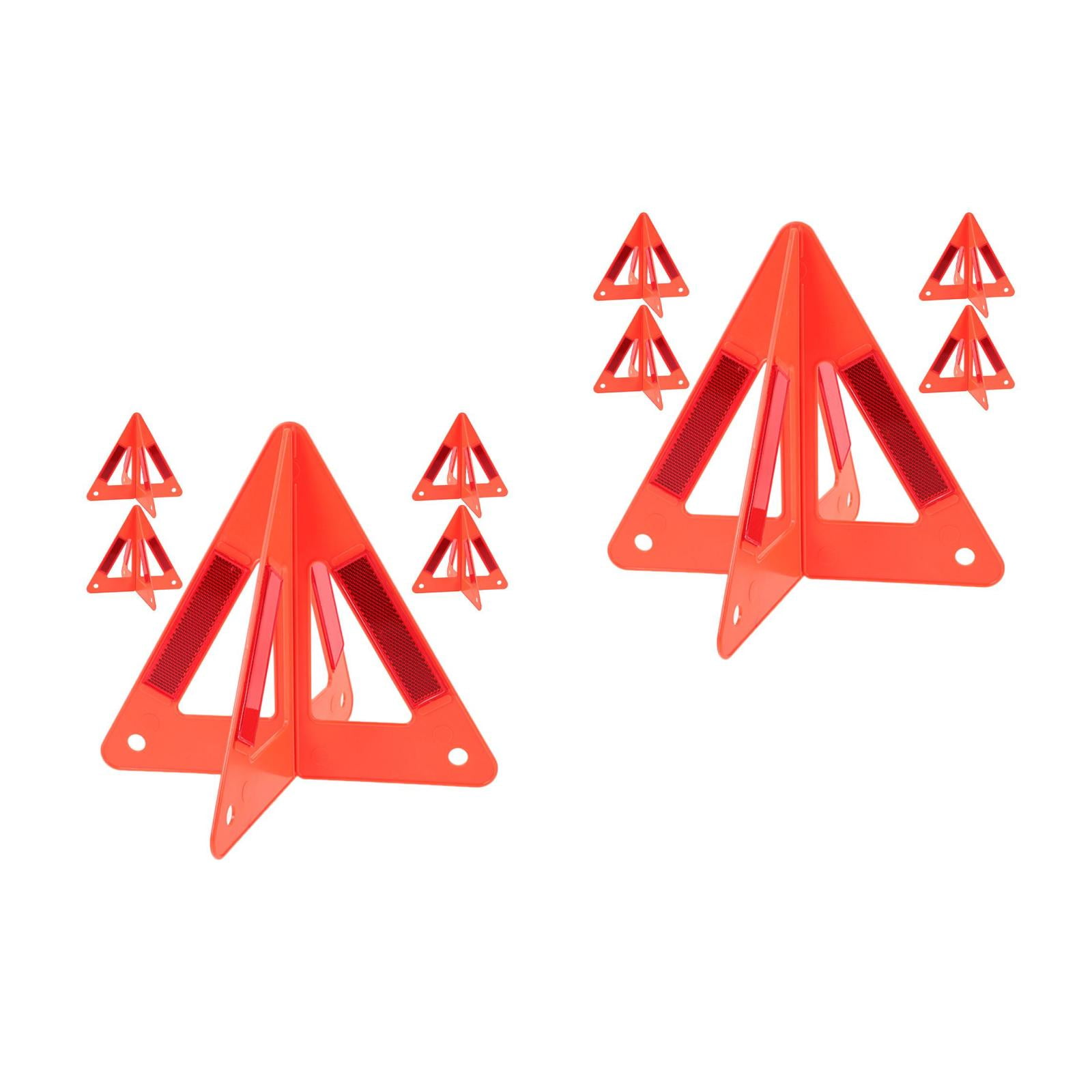 Hemoton 10 pcs Warning Triangle Reflective Roadside Emergency Triangles ...