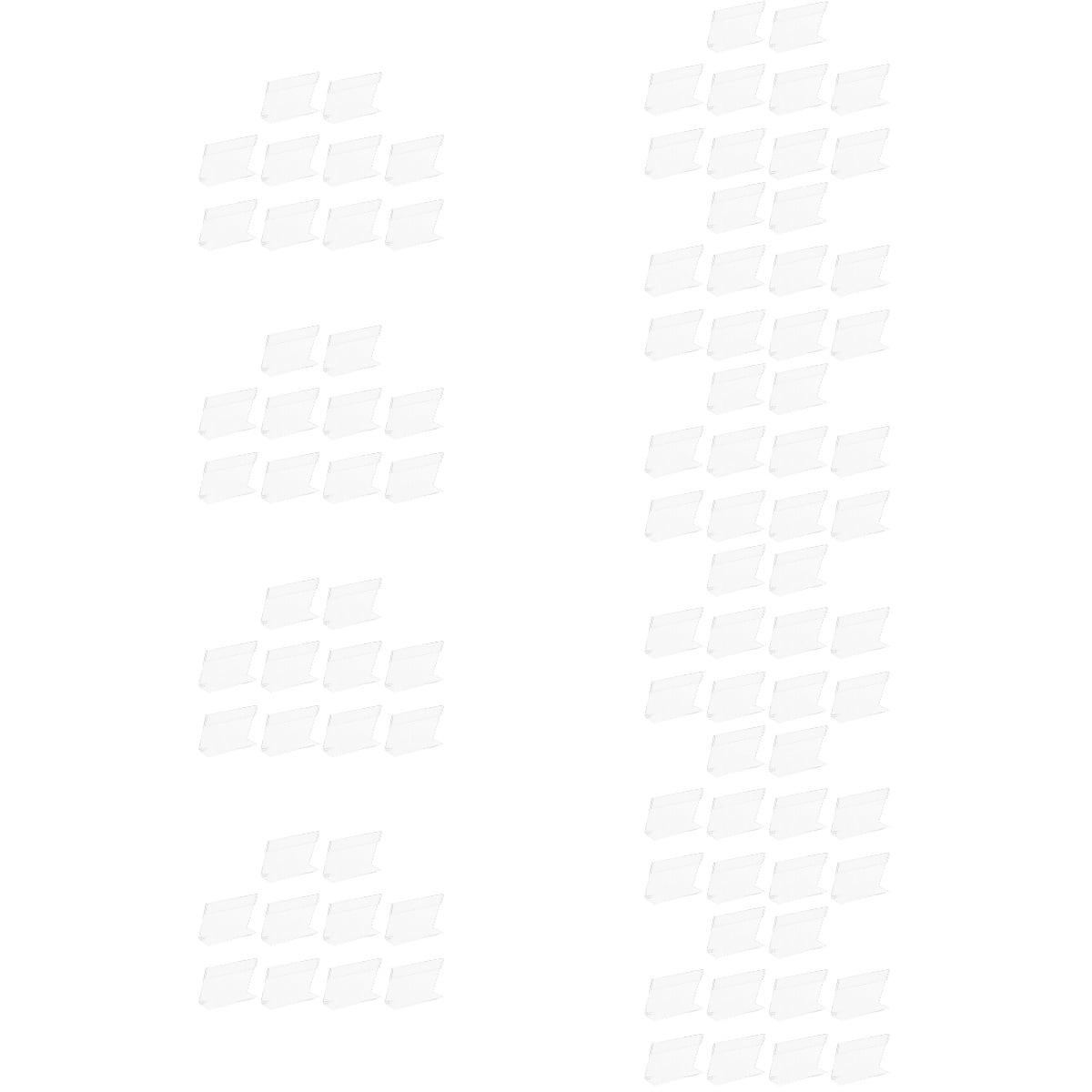 Hemoton 100 Pcs Acrylic Name Tag Acrylic Tags Acrylic Card Stand Desk ...